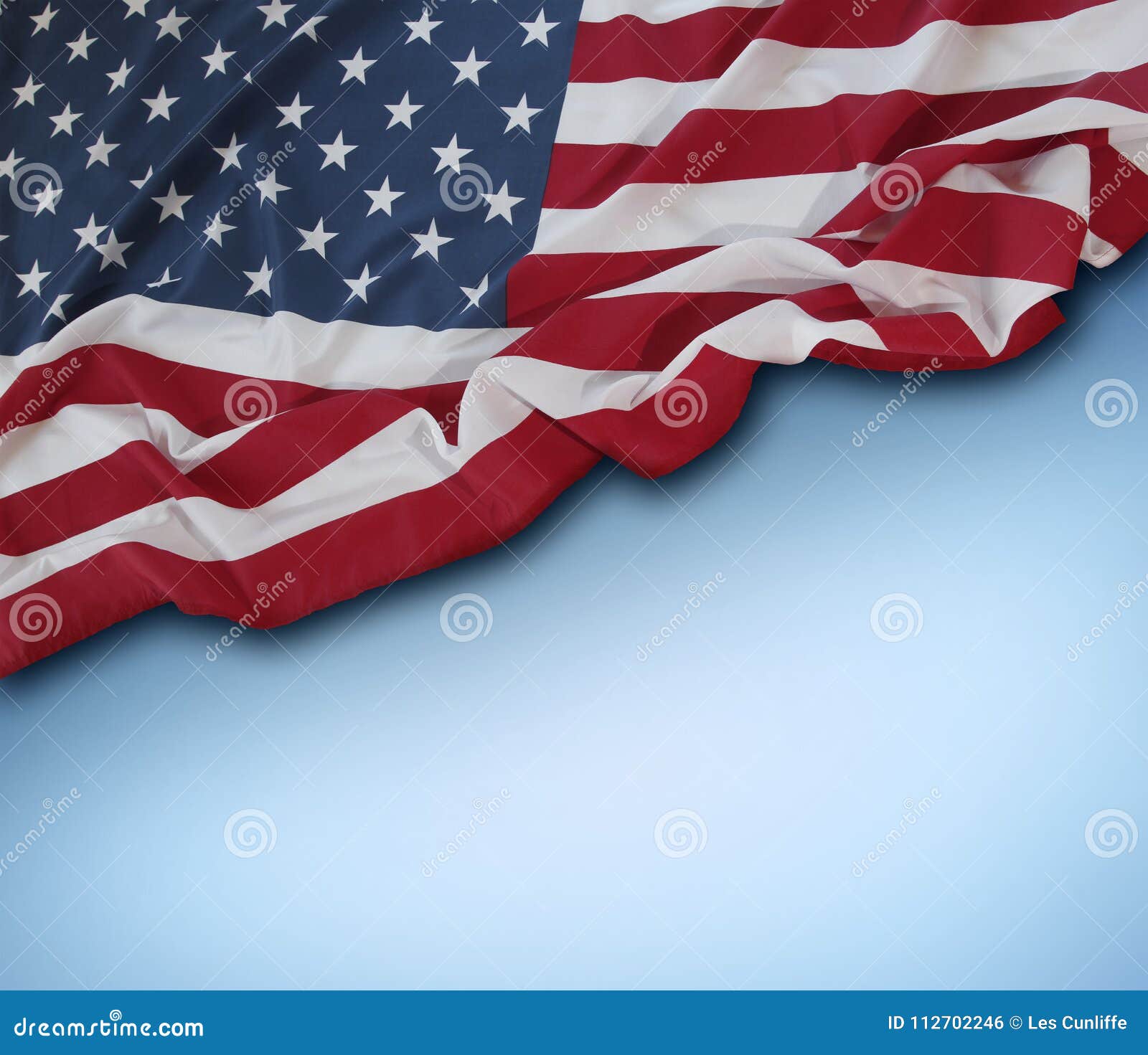 American flag on blue stock photo. Image of flag, freedom - 112702246