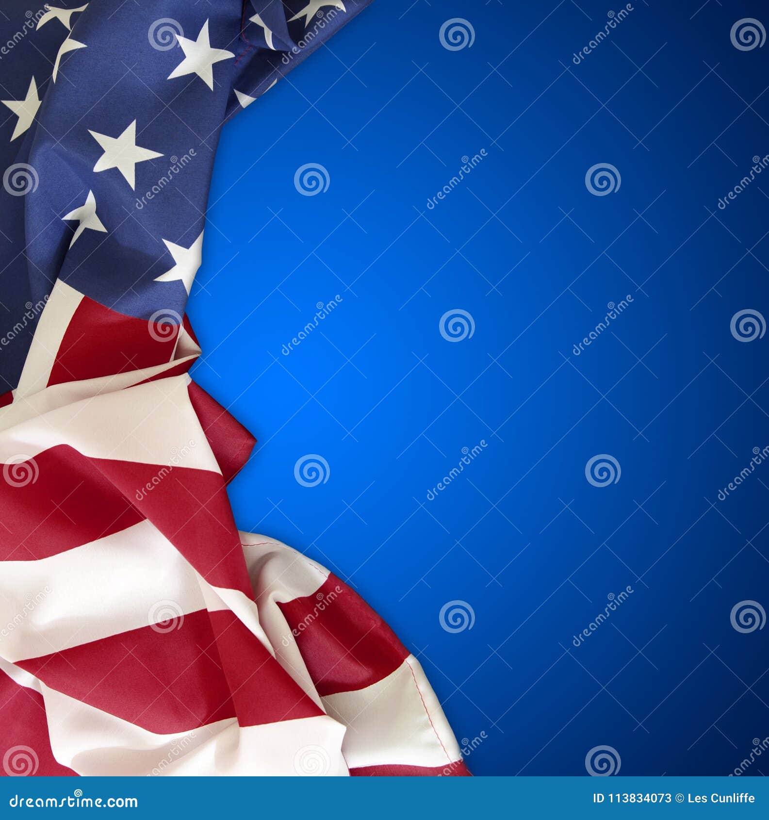 American flag on blue stock image. Image of blue, object - 113834073