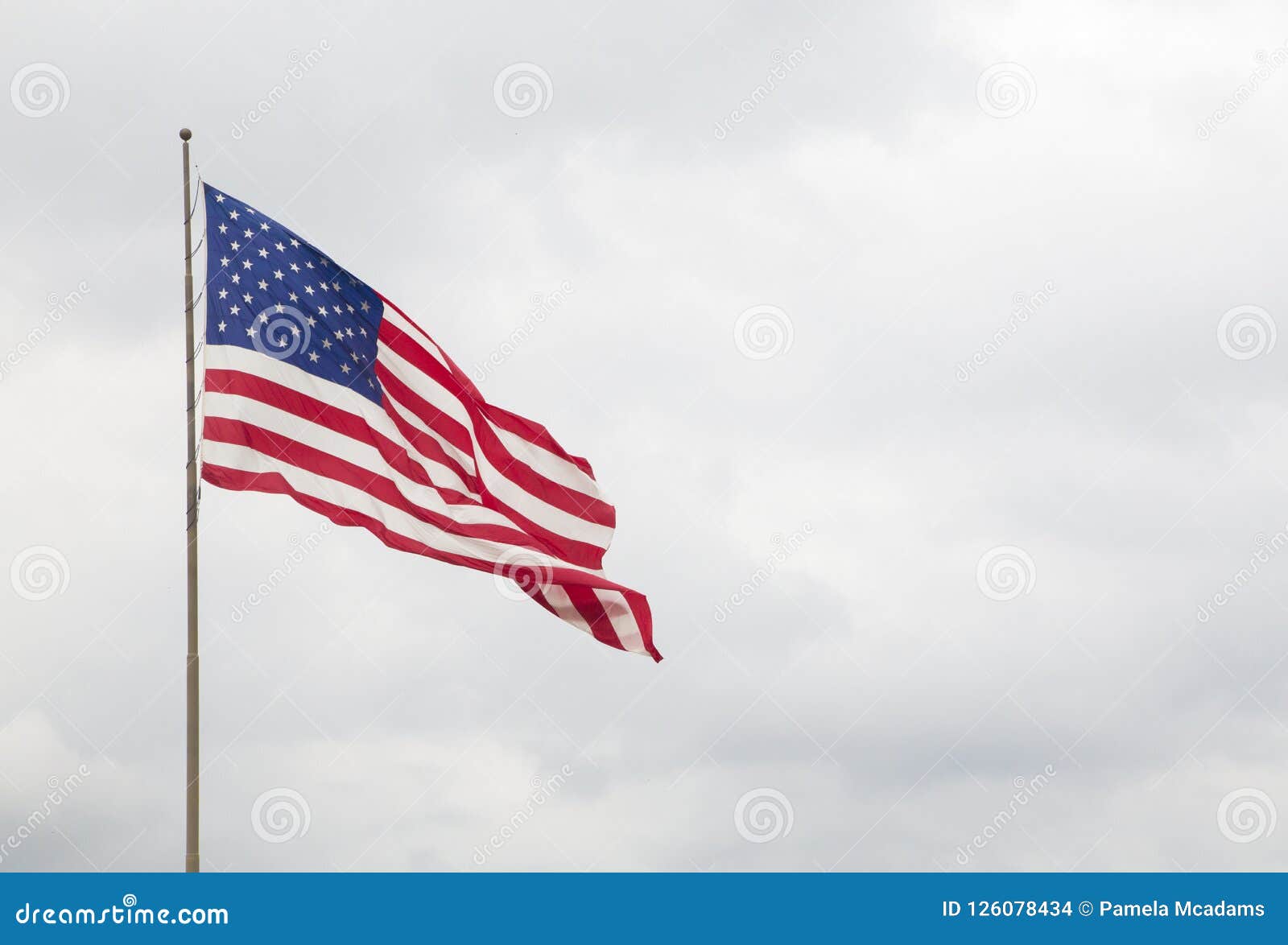 Flapping American Flag stock photo. Image of symbol - 126078434