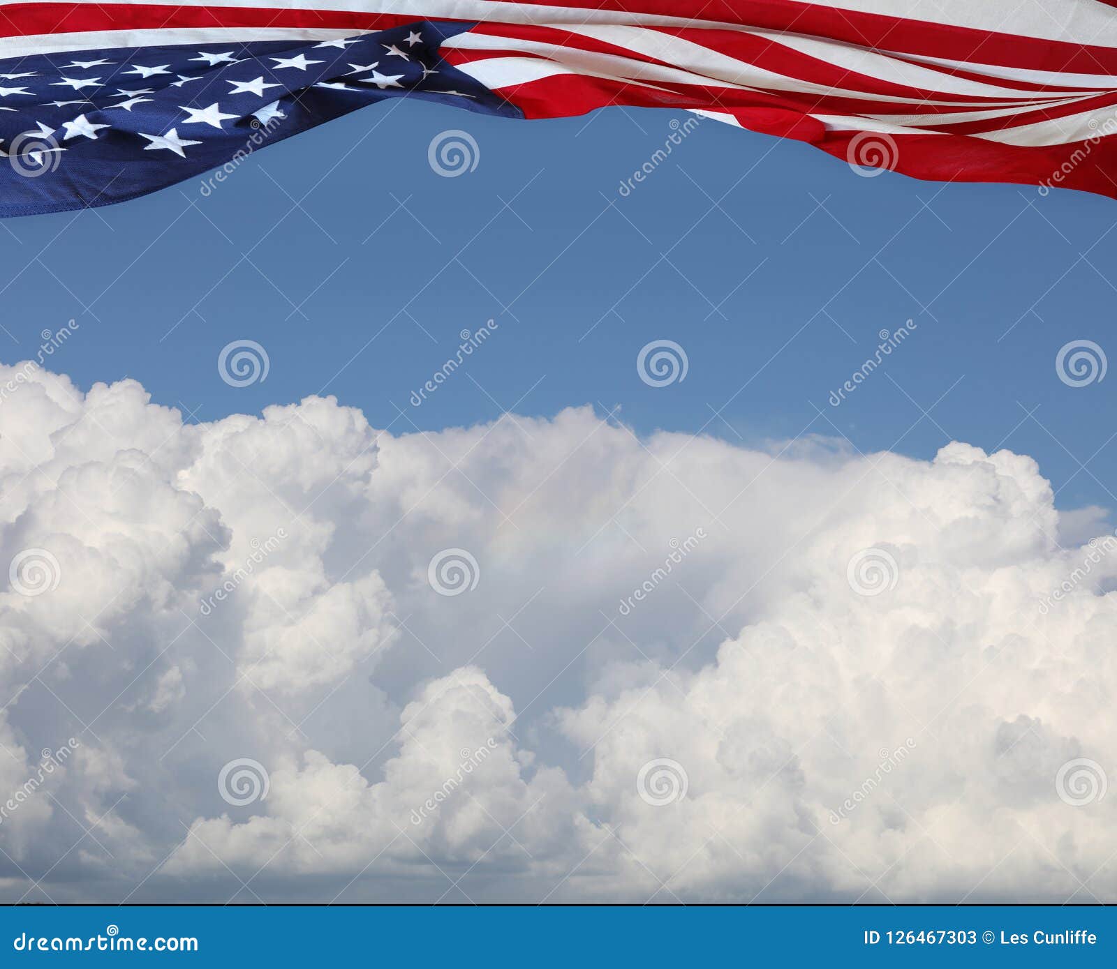 American flag in sky stock image. Image of patriotism - 126467303