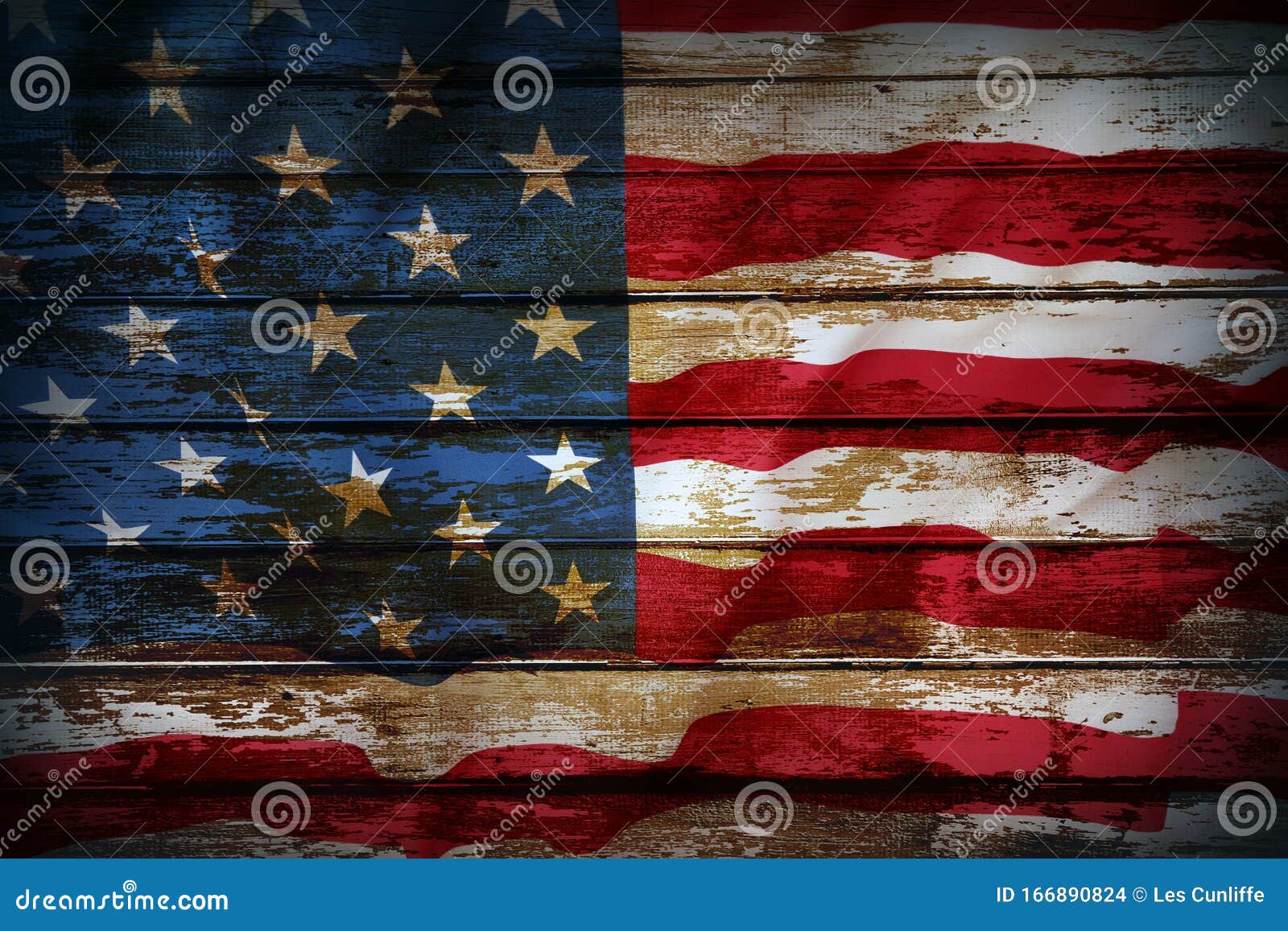 American flag on boards stock photo. Image of americana - 166890824