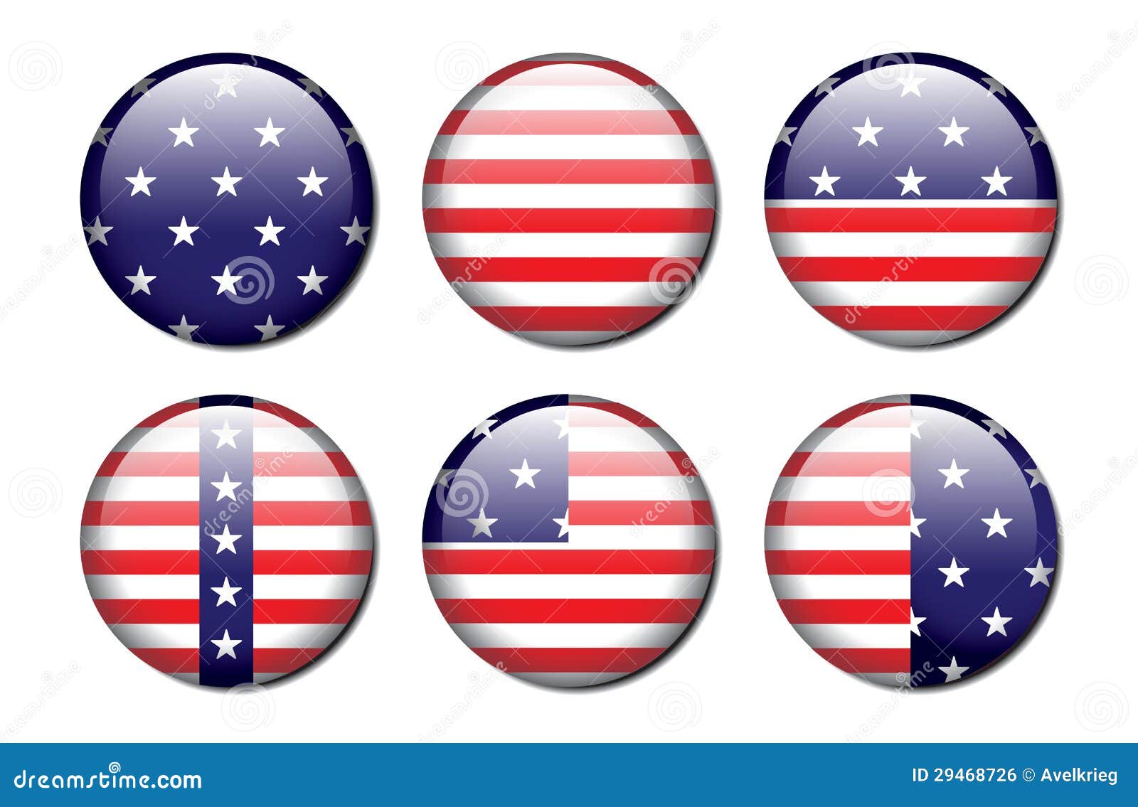 American Flag Buttons stock vector. Illustration of american - 29468726