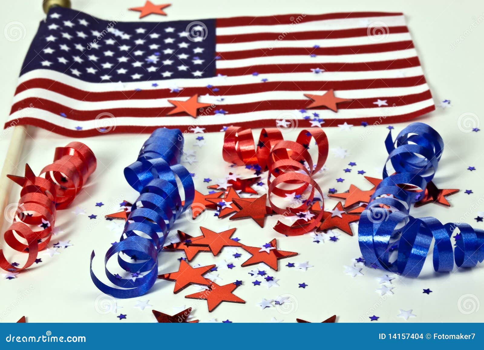 American flag and confetti stock photo. Image of colors - 14157404