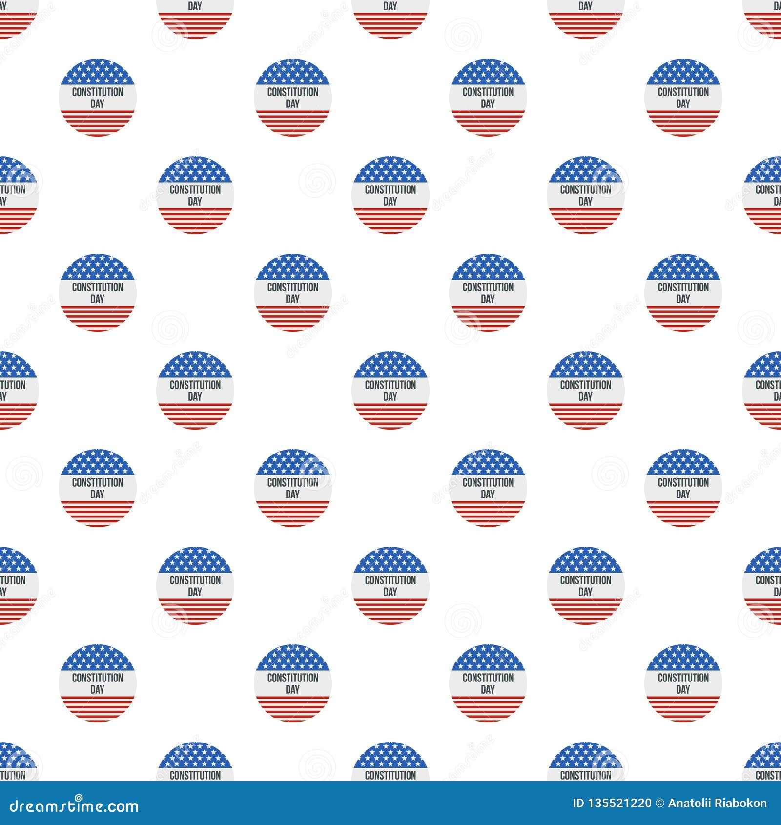 American Flag Constitution Day Pattern Seamless Vector Stock Vector ...