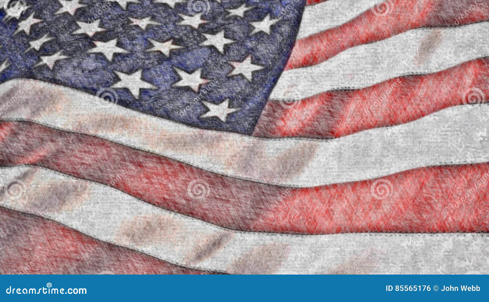American Flag in Crayon 4K Loop Stock Footage - Video of fireworks ...
