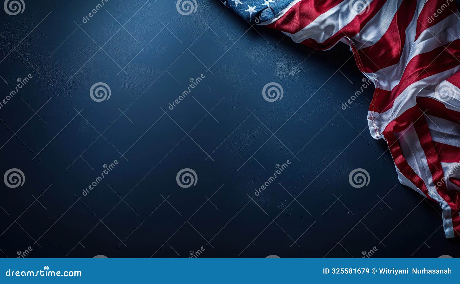American Flag on a Dark Blue Background Stock Illustration ...
