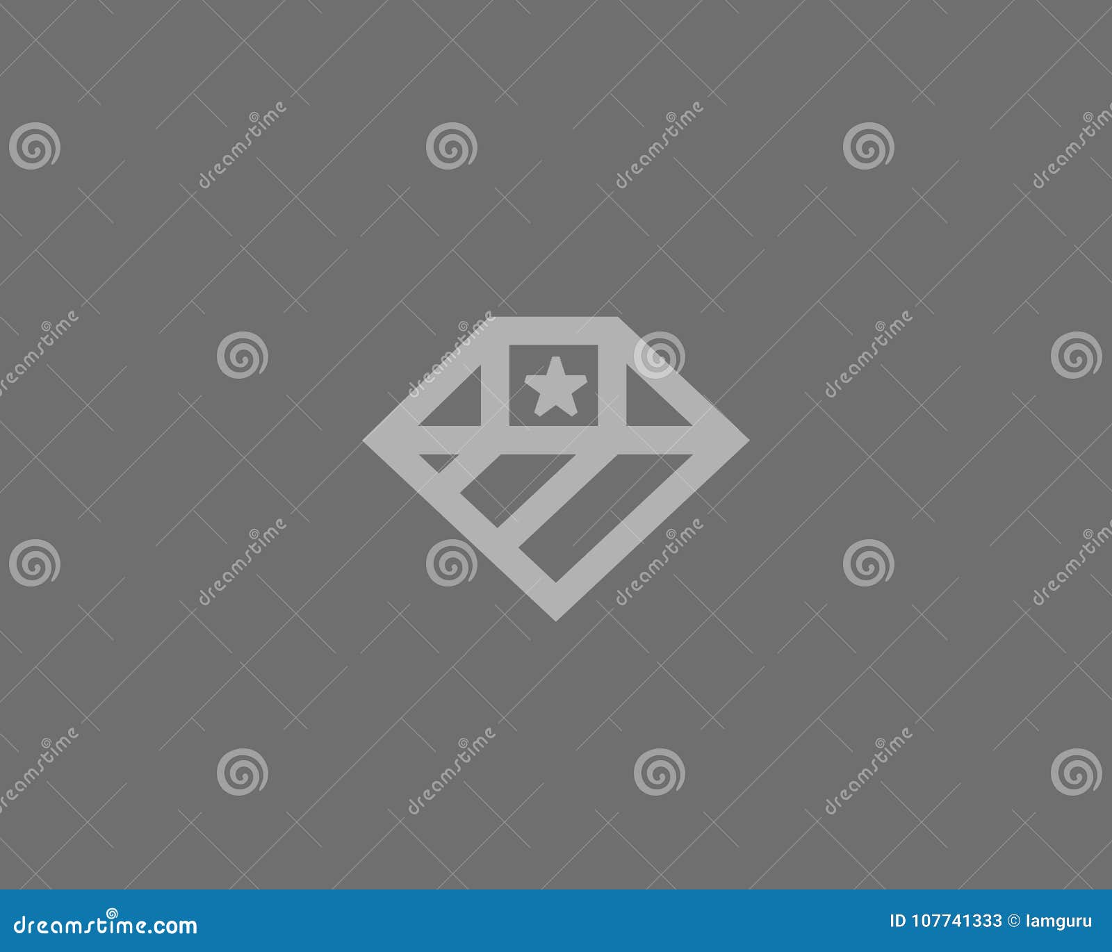 American Flag Diamond Logo Design. US National Gem Symbol Vector ...