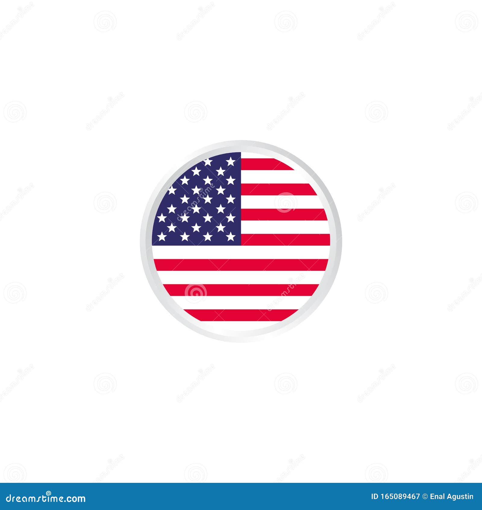 American Flag and Emblem Logo Design Vector Template Stock Vector ...