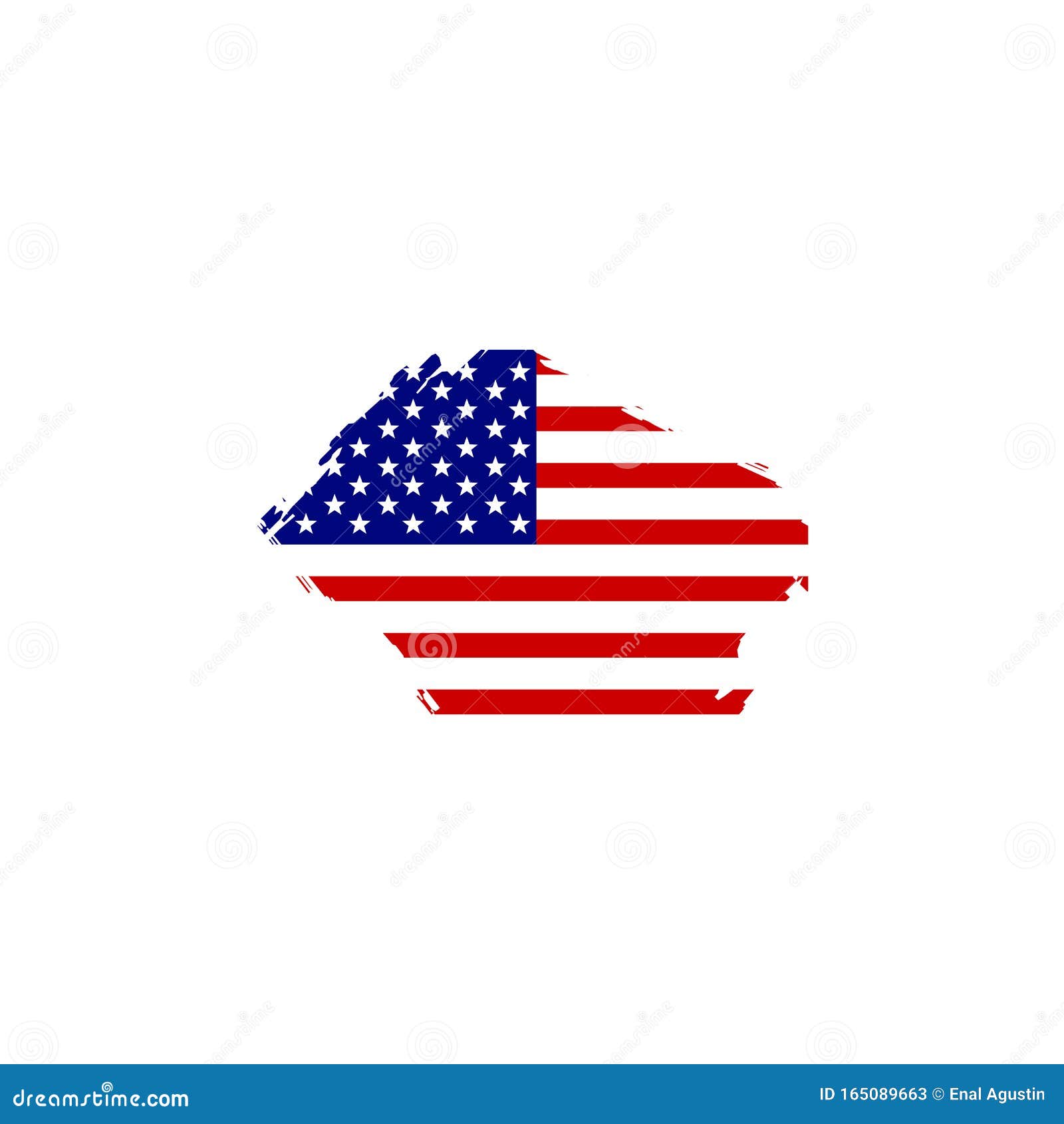 American Flag and Emblem Logo Design Vector Template Stock Vector ...
