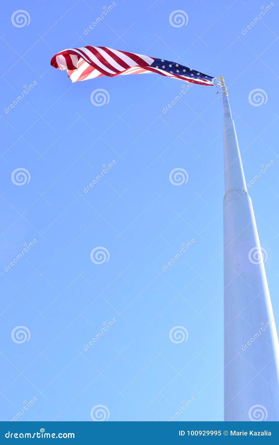 American flag on flagpole stock image. Image of symbol - 100929995