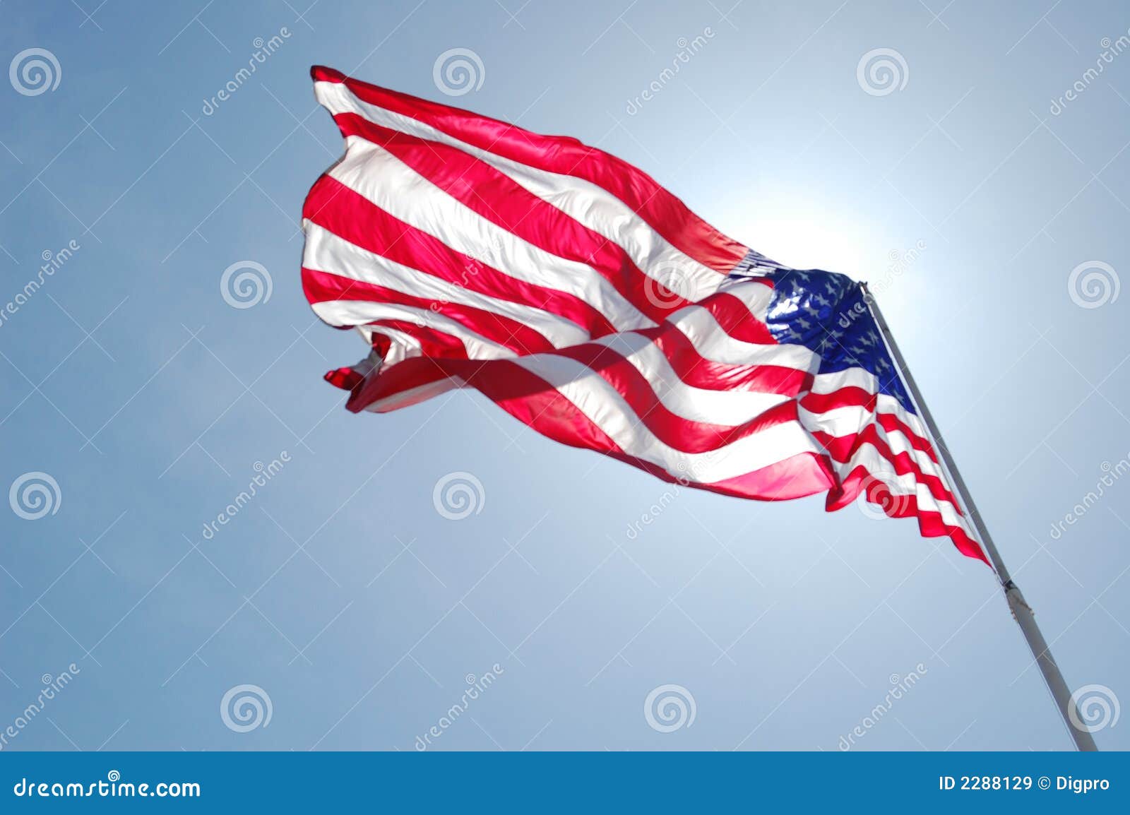 An American Flag flapping stock image. Image of states - 2288129