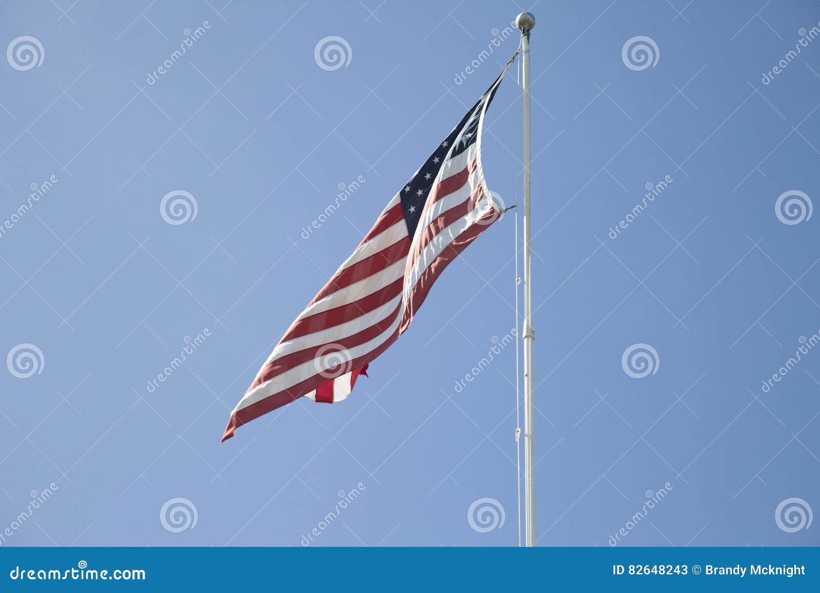 American Flag Flapping in the Wind Stock Image - Image of july, honor ...