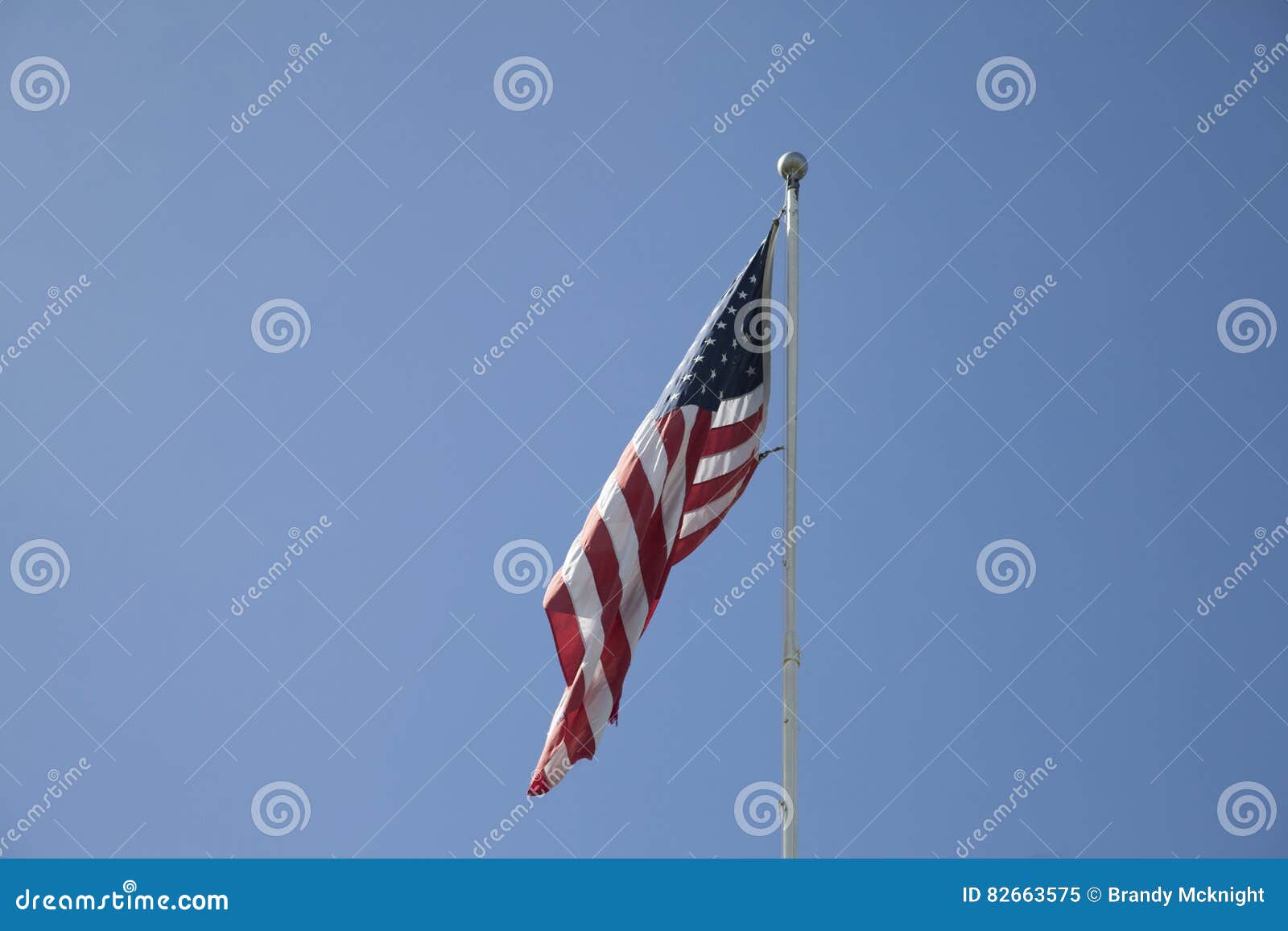 American Flag Flapping in the Wind Stock Image - Image of democracy ...