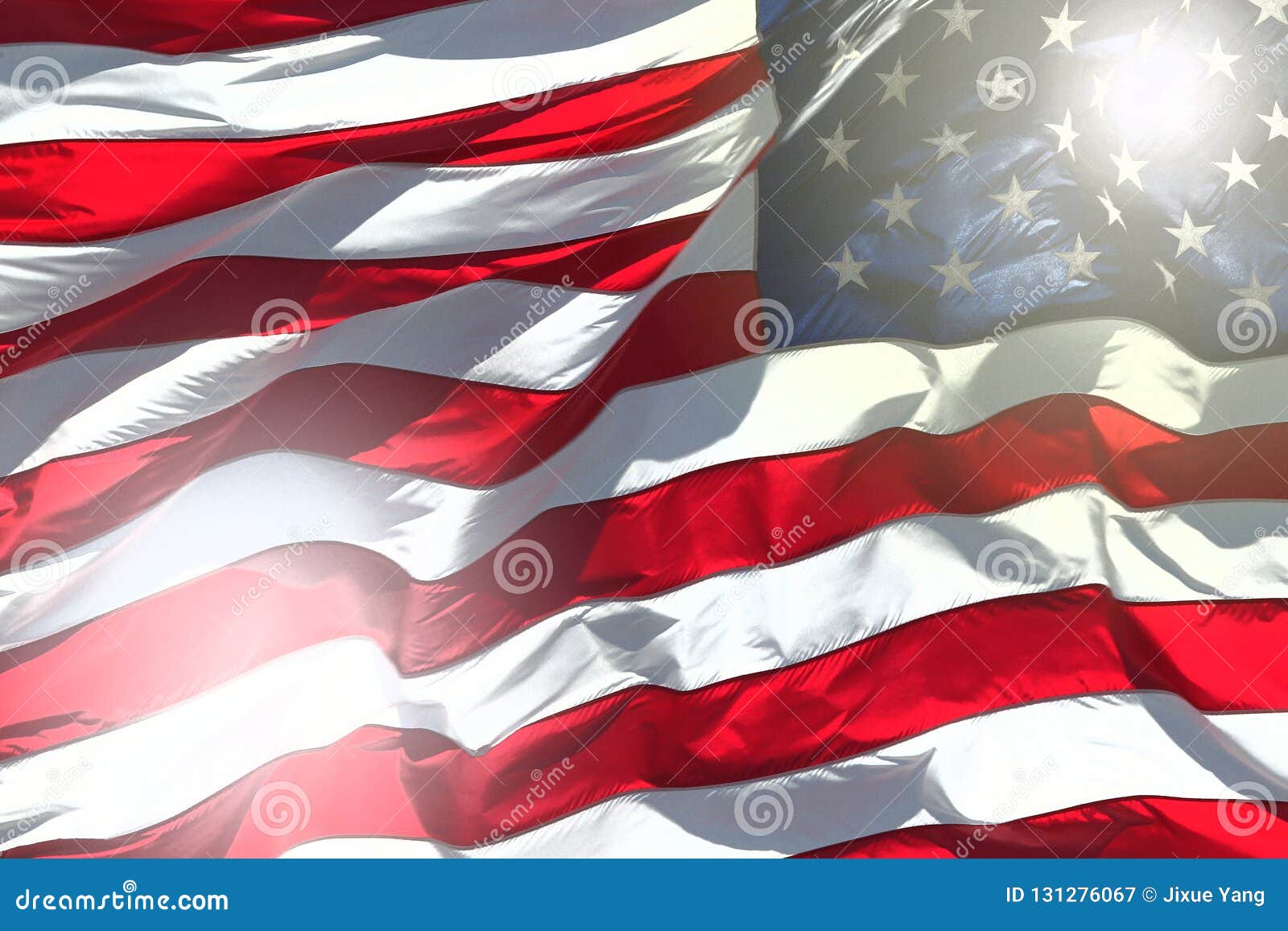 American Flag stock image. Image of blue, fluttering - 131276067