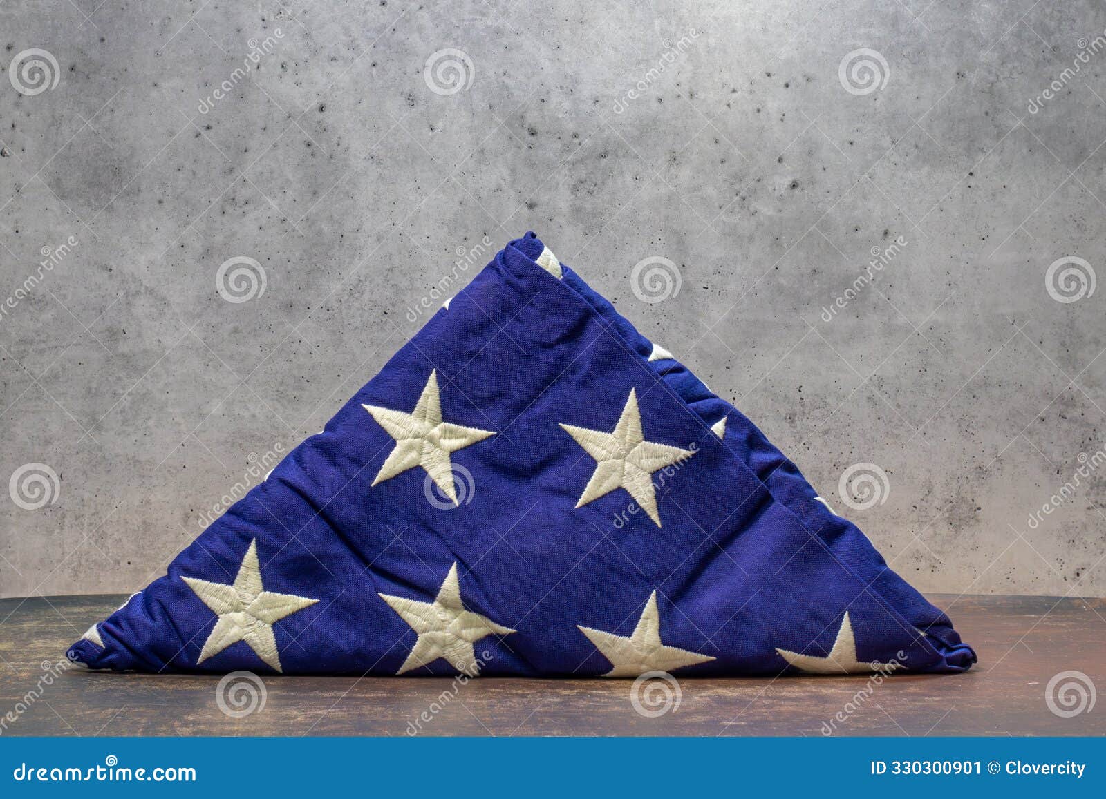 American Flag Folded into a Triangle Stock Image - Image of memorial ...