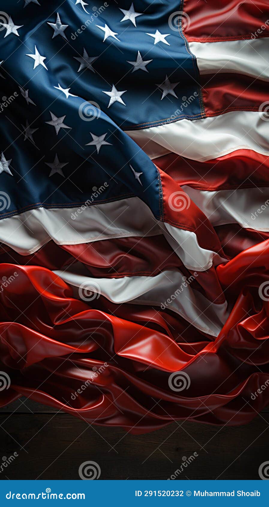 American Flag Forms Backdrop, Providing Room for Tailored Messages and ...