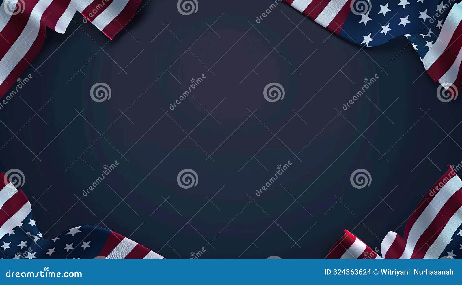 American Flag Frame: Patriotic Border with Navy Background Stock ...