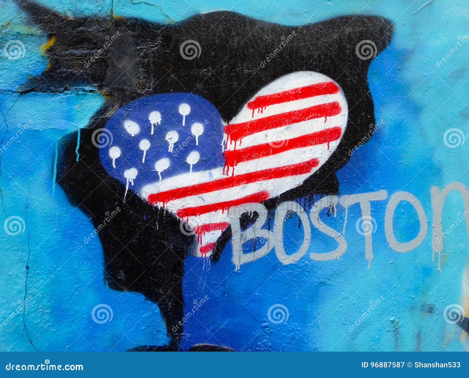 American flag graffiti stock illustration. Illustration of ...