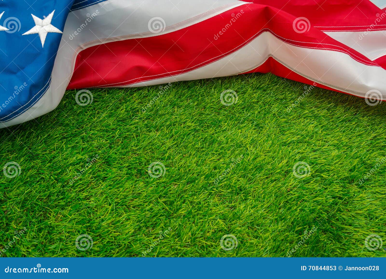 American Flag on Green Grass. Stock Image - Image of honor, patriot ...