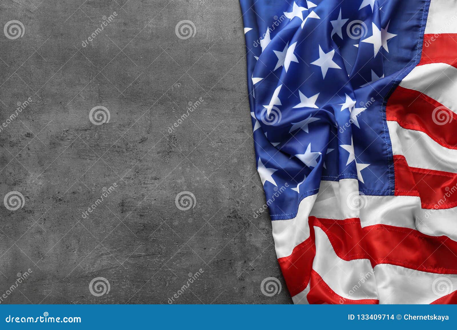 American Flag on Grey Background Stock Photo - Image of gray ...