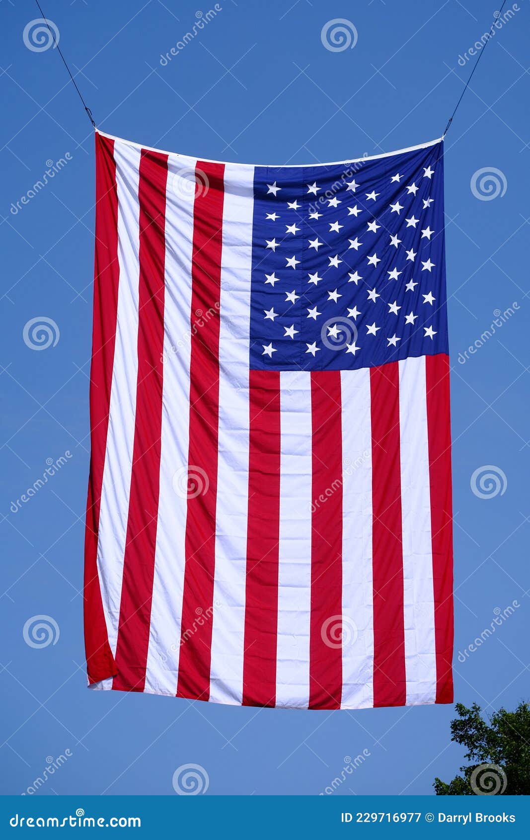 American Flag Hanging Down stock image. Image of states - 229716977