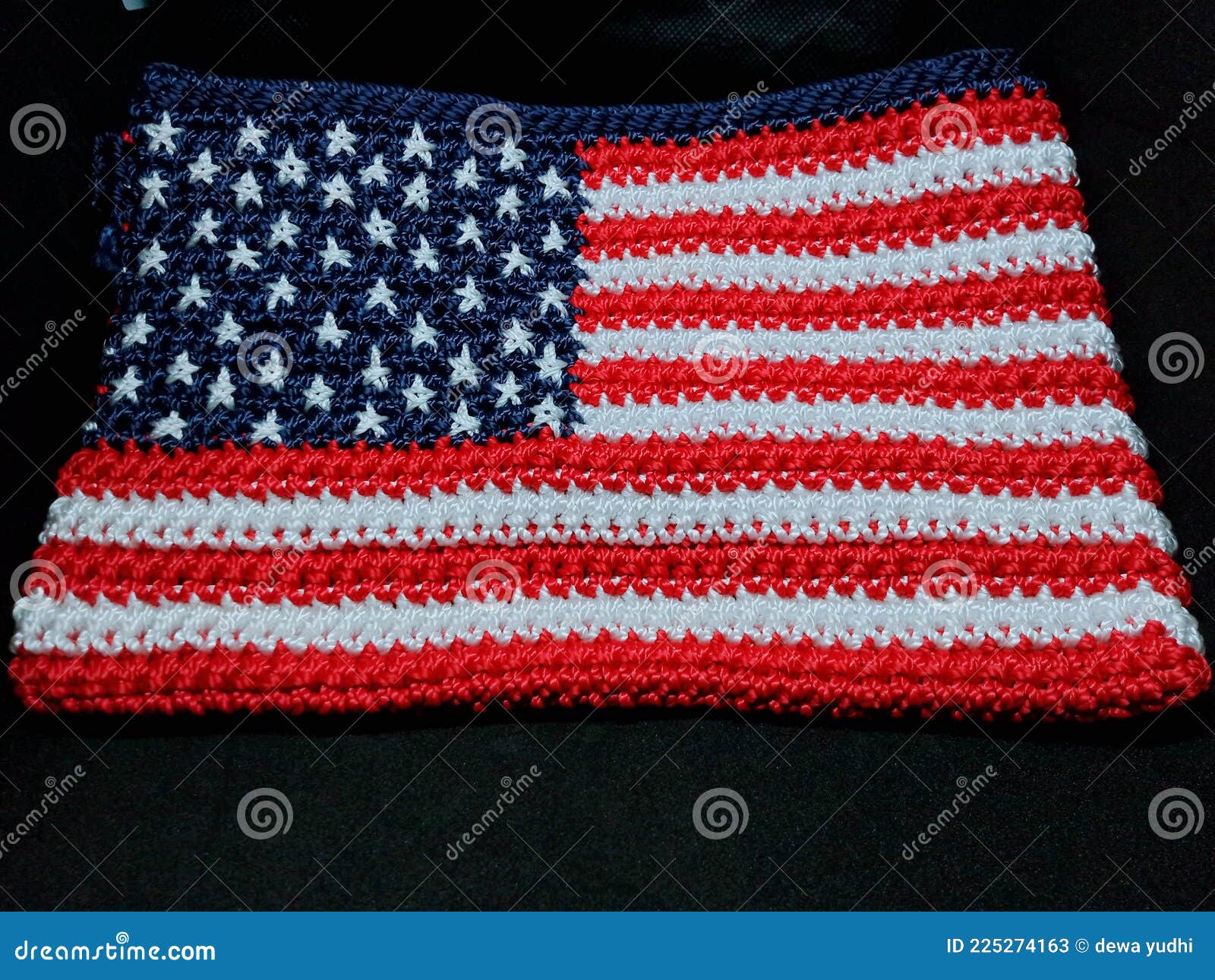 American Flag Hanging Small Bag Stock Image - Image of flooring ...