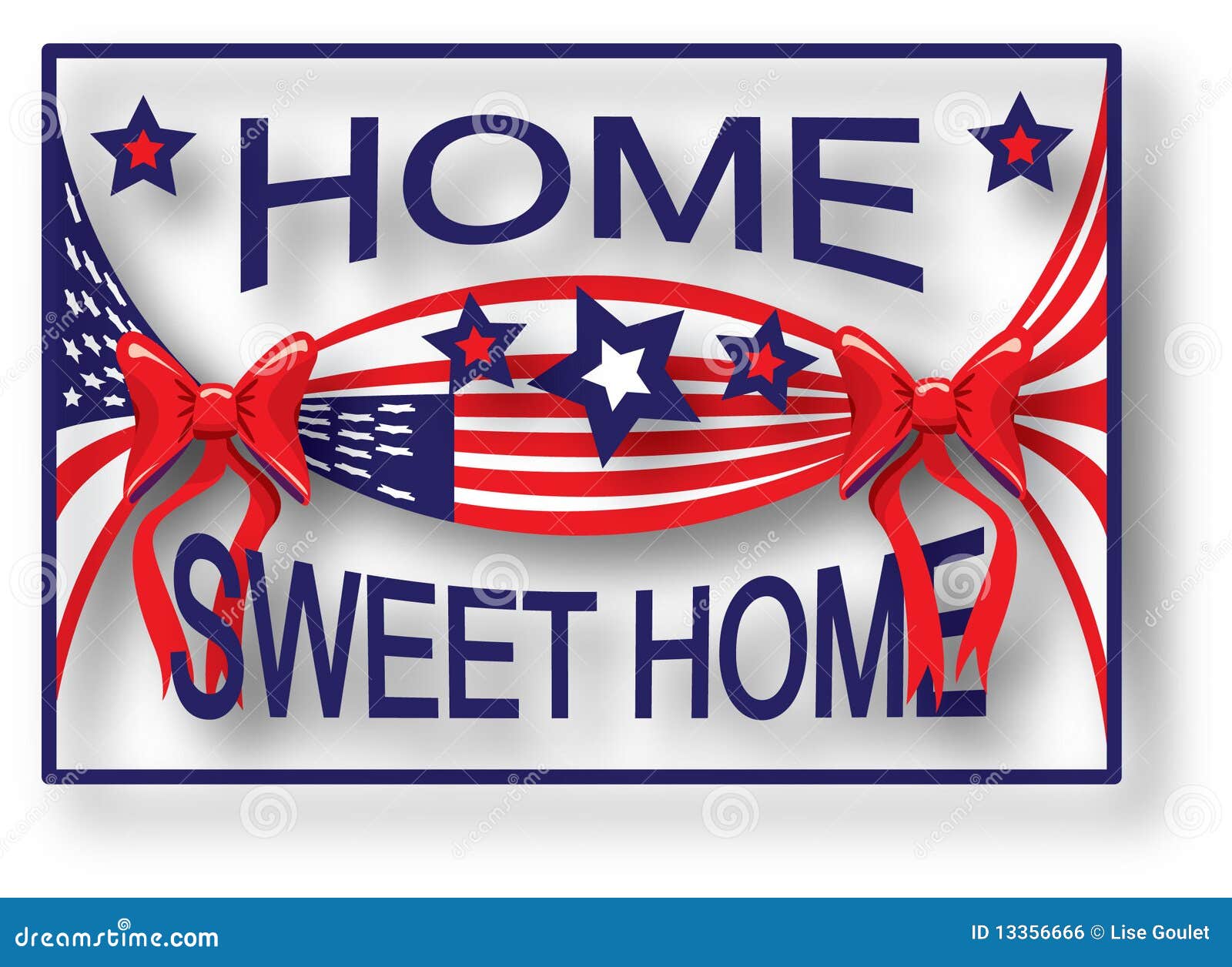 American Flag Home Sweet Home Stock Vector - Illustration of theme ...