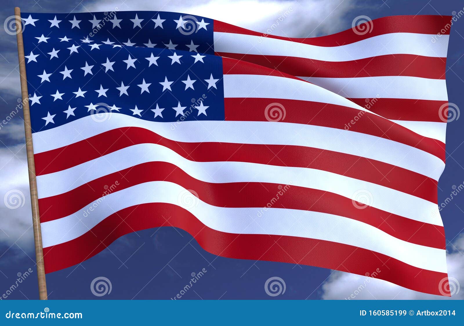 American flag illustration stock illustration. Illustration of ...