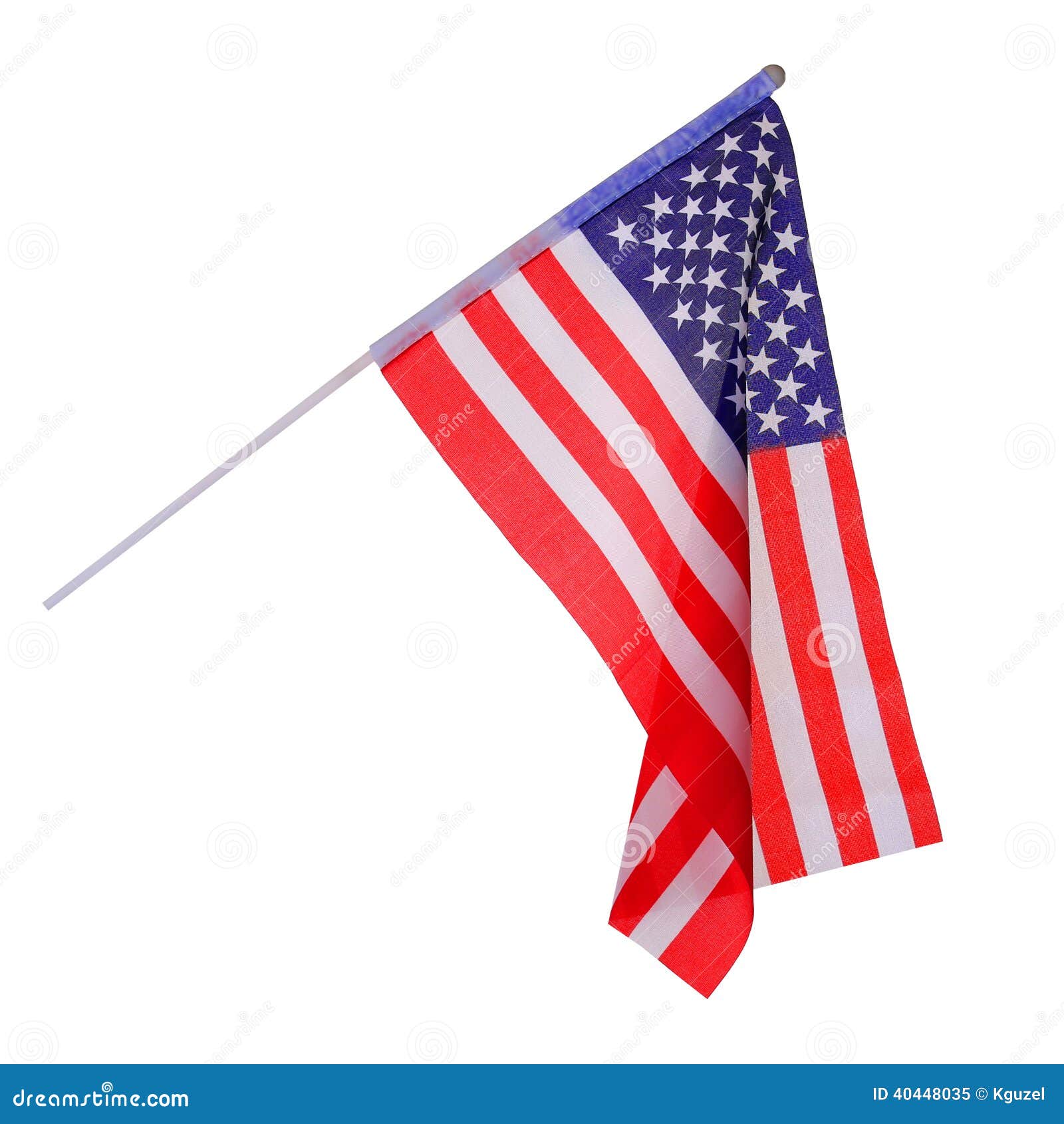 American Flag Isolated On White Stock Image - Image of blue, background ...