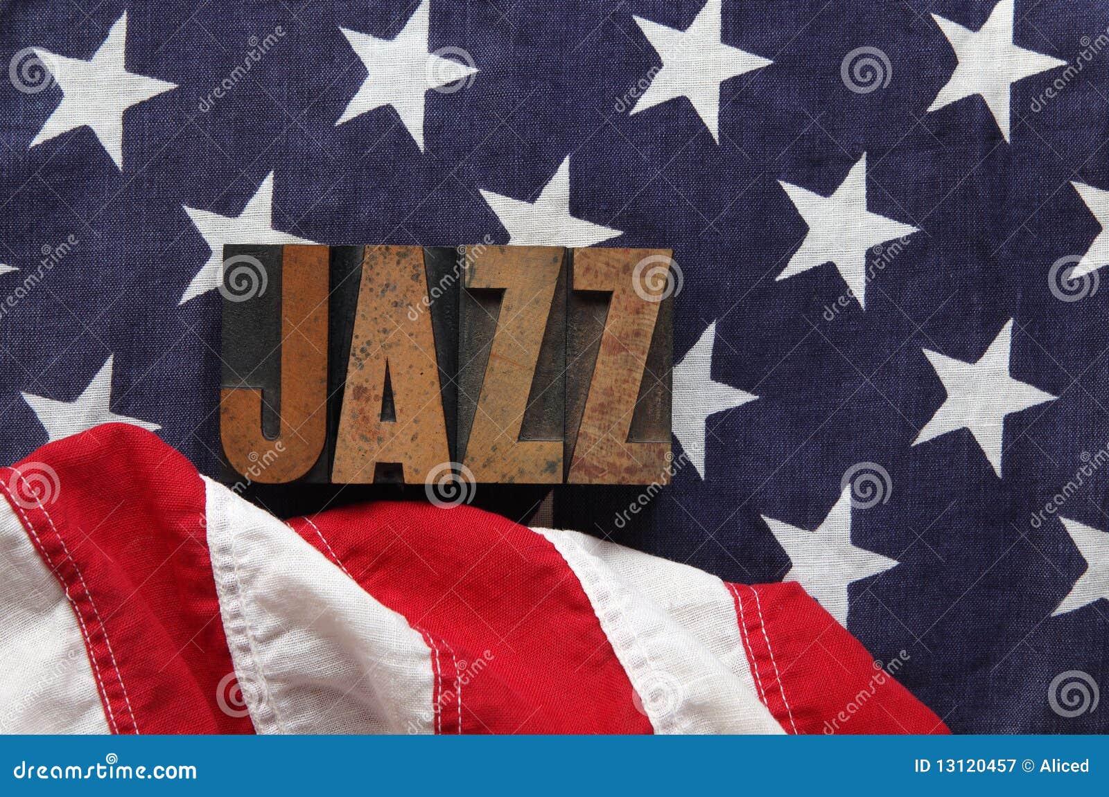 American Flag with Jazz Word Stock Image - Image of word, stained: 13120457