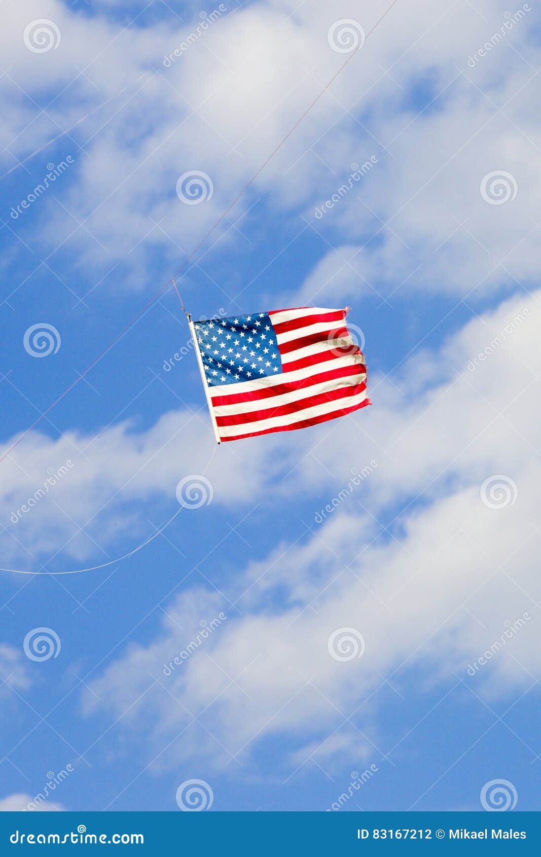 American flag kite stock photo. Image of freedom, blue - 83167212