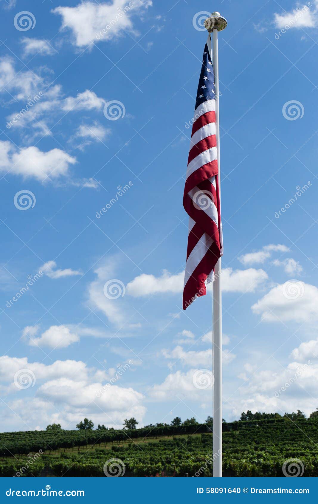 American Flag with Landscape Stock Photo - Image of american ...