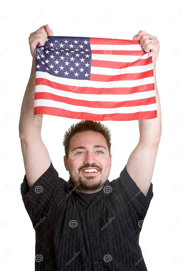 American Flag Man stock image. Image of america, smiling - 2567703