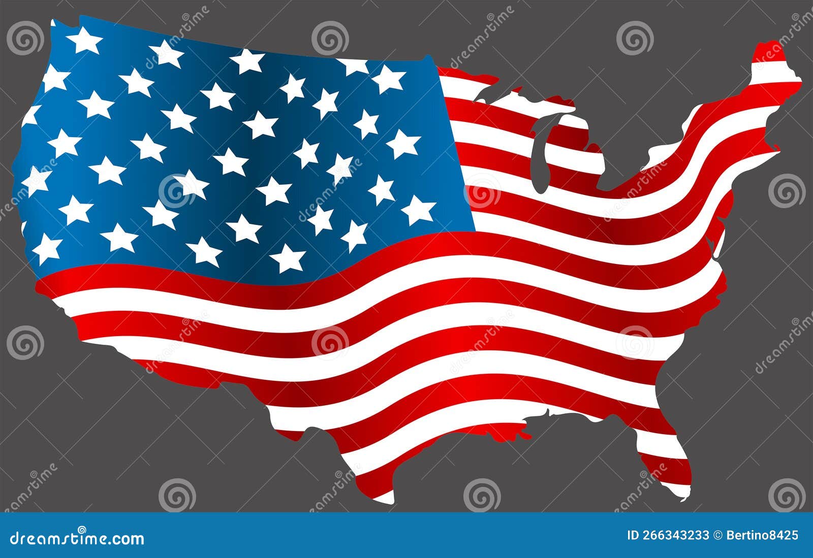 American flag map stock illustration. Illustration of memorial - 266343233