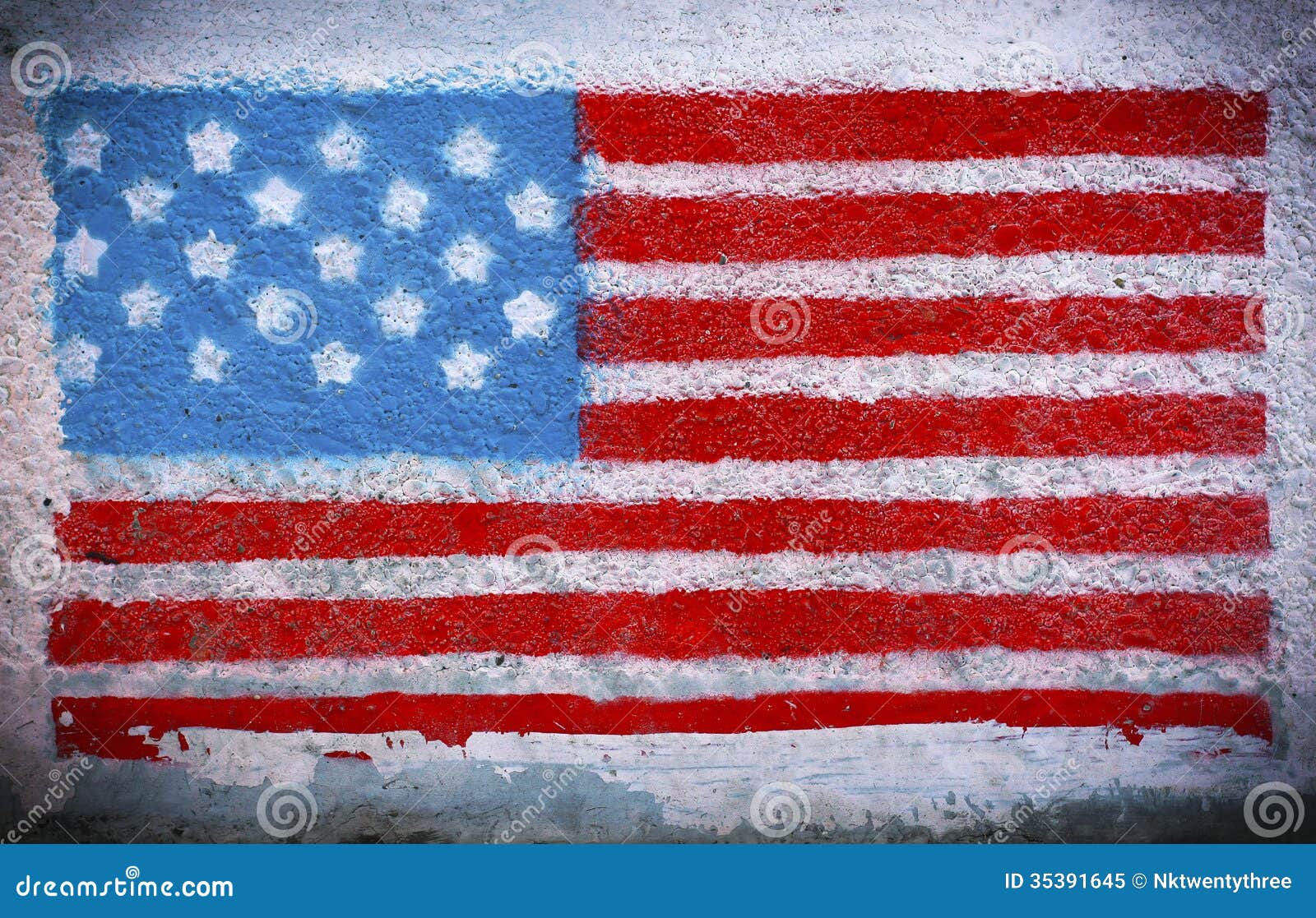 American flag mural stock image. Image of texture, preservation - 35391645