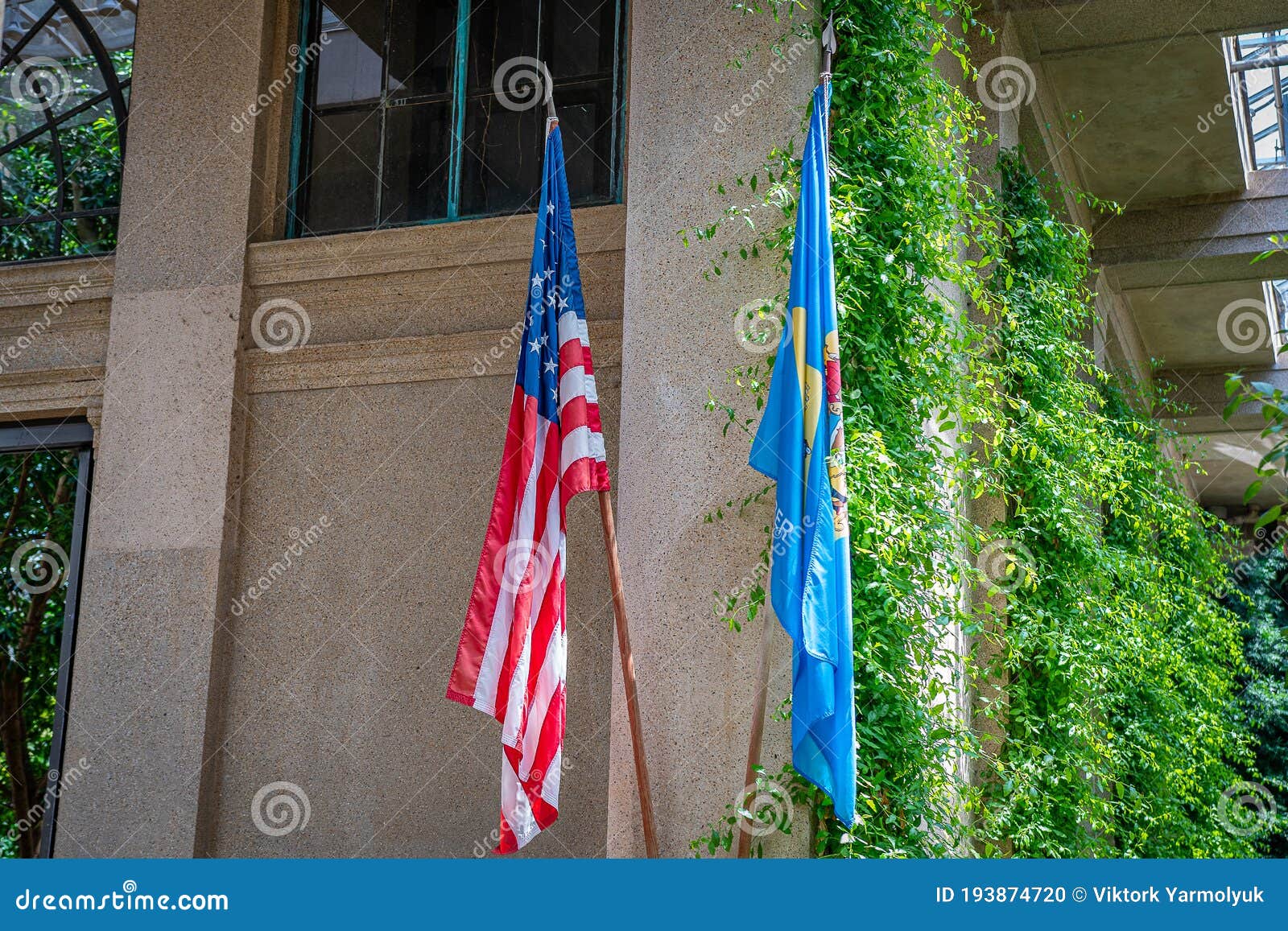 Out in the Spring Time American Flag Stock Photo - Image of ...