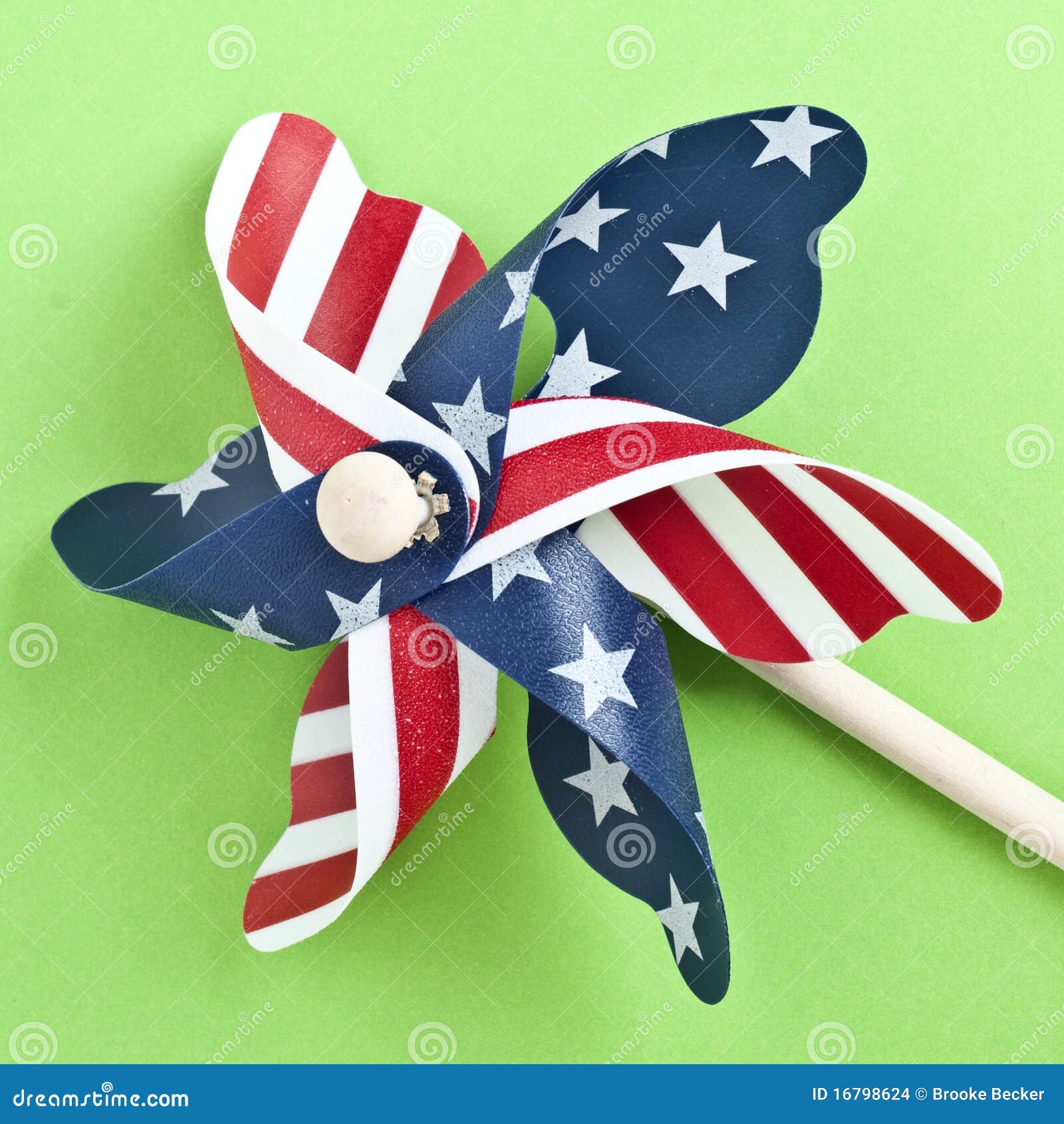 American Flag Patriotic Pinwheel Stock Photo - Image of close, macro ...