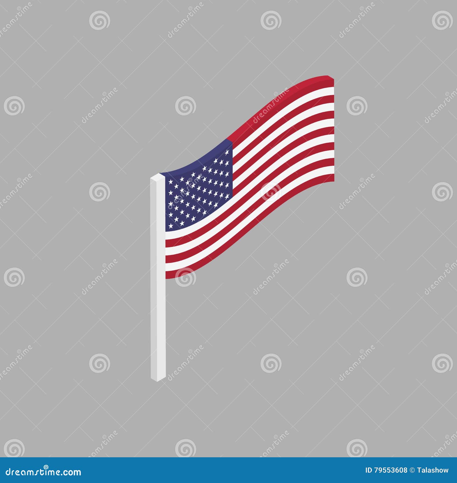 American Flag is a Perspective View Stock Vector - Illustration of ...
