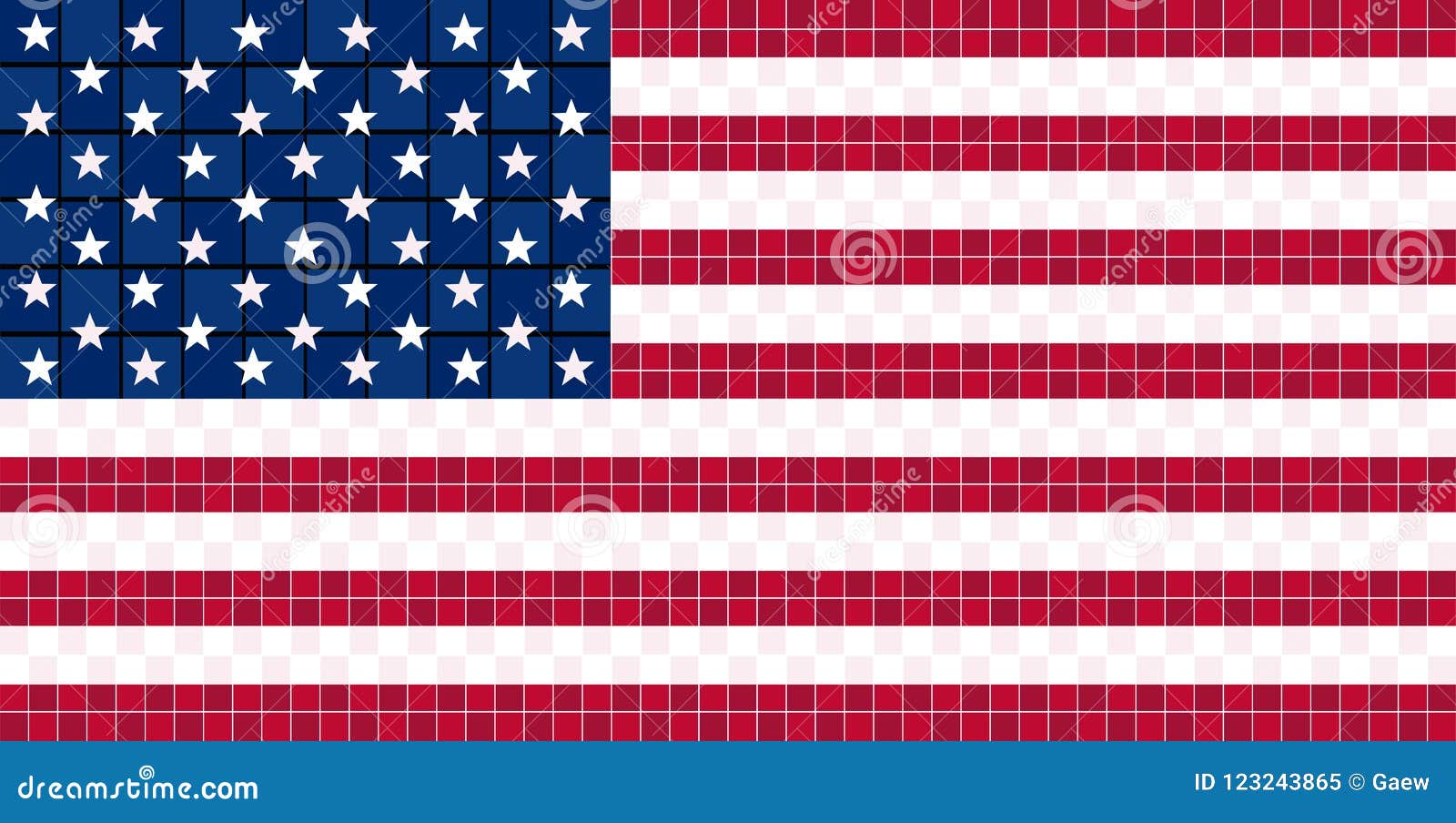 American flag pixel stock vector. Illustration of patriotic - 123243865