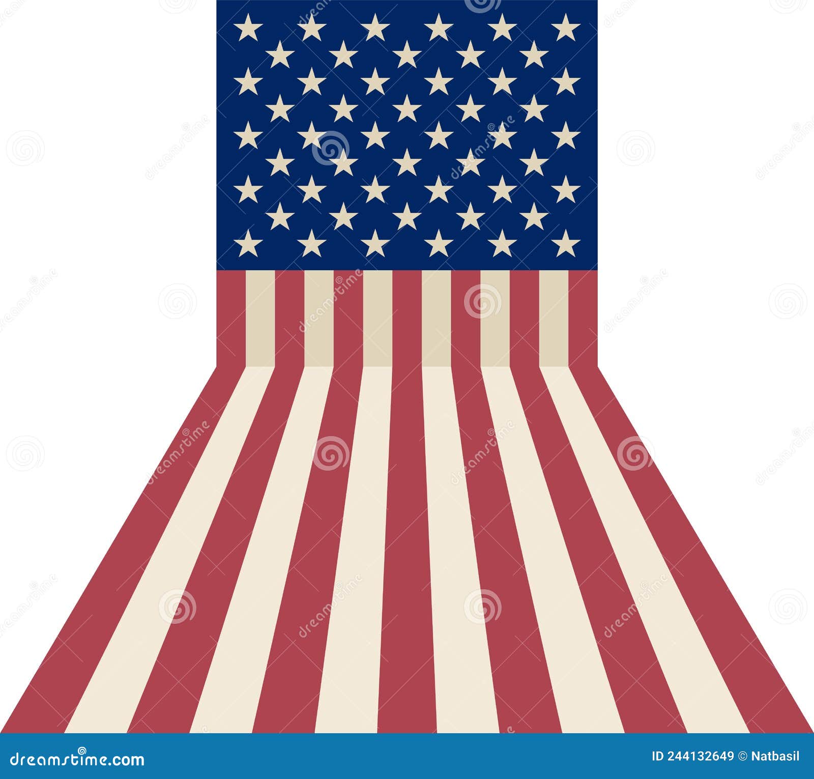 American Flag in Retro Colors Stock Vector - Illustration of nation ...