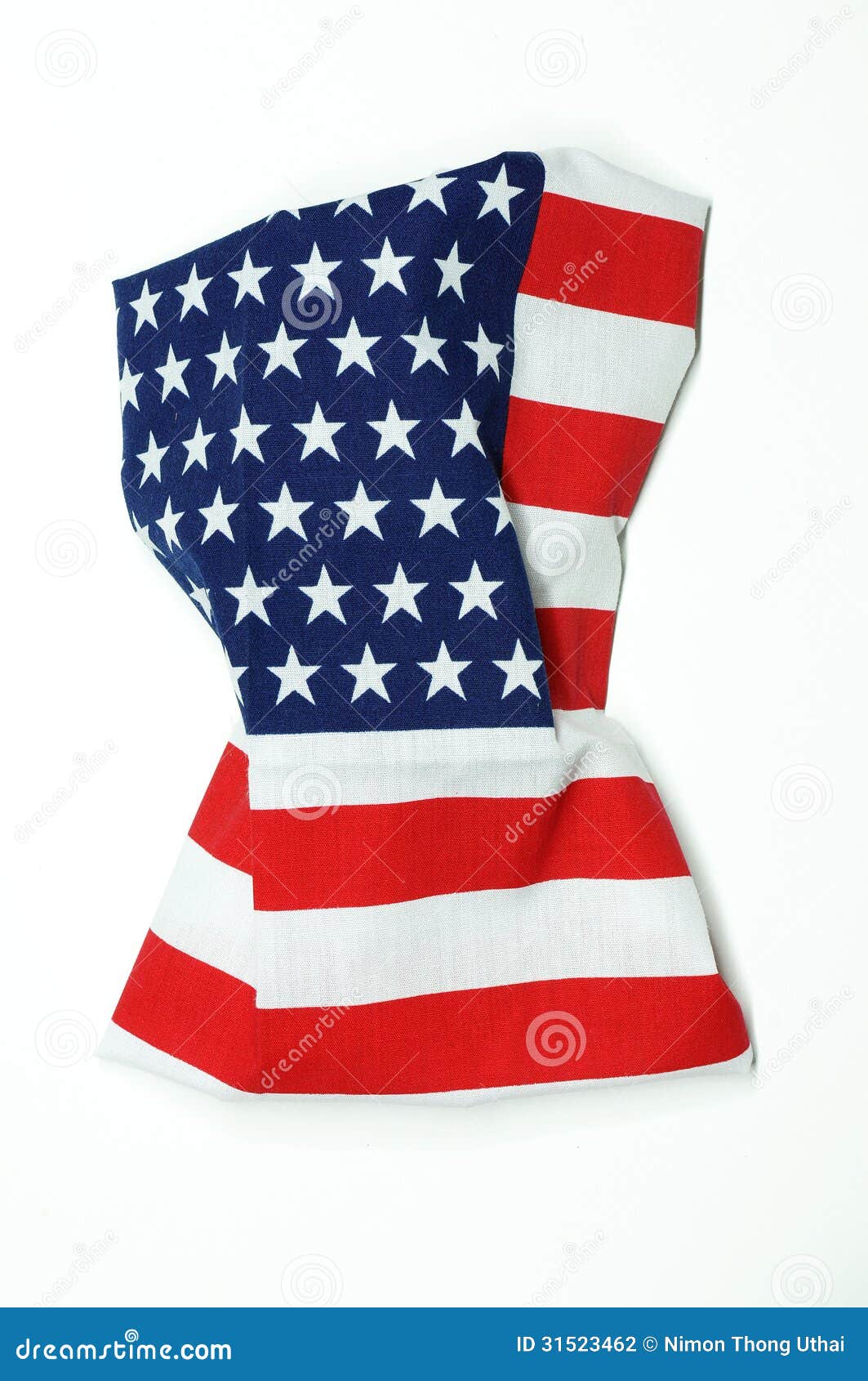 American Flag Roll on White Stock Photo - Image of military, flag: 31523462