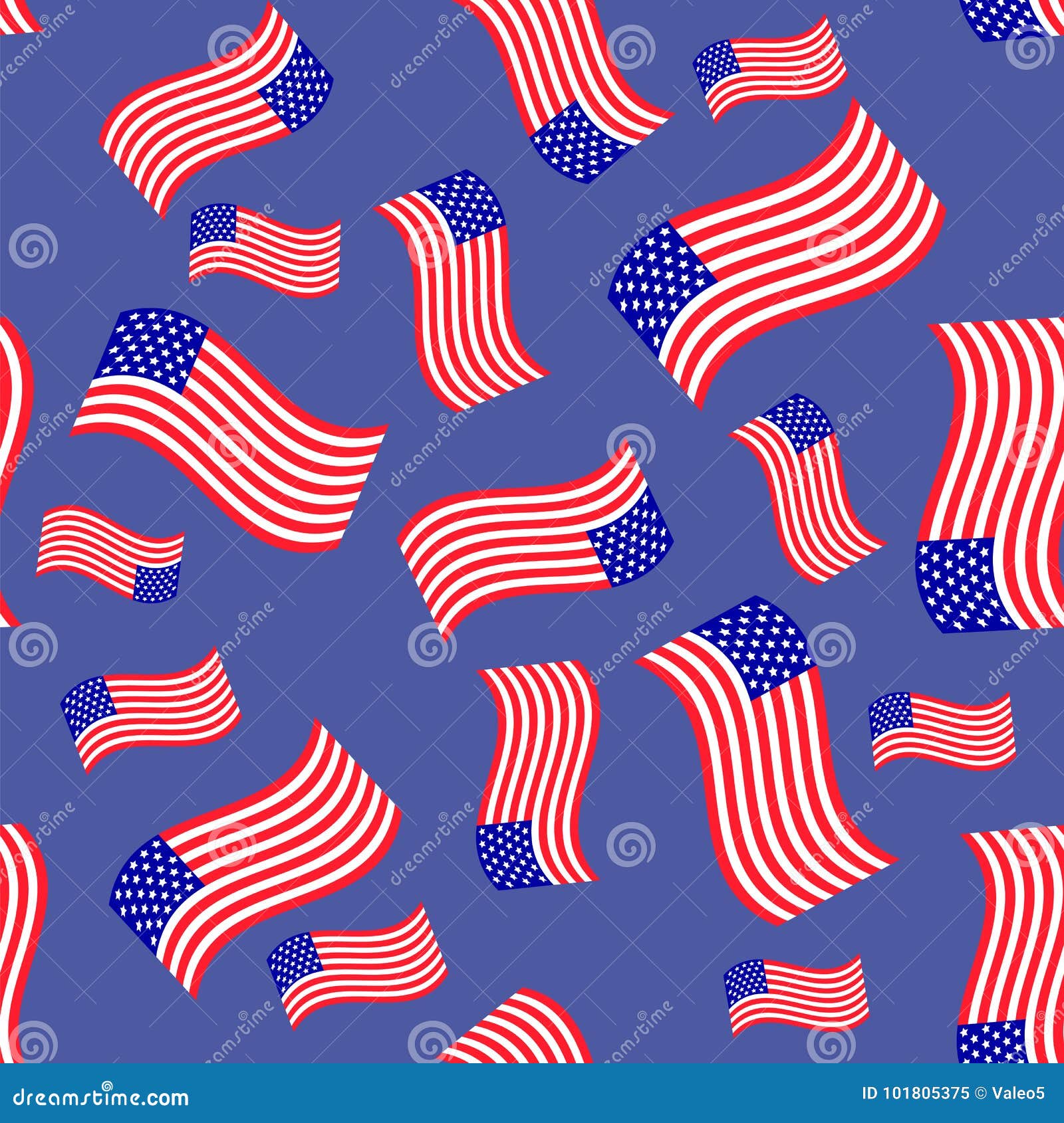 American Flag Seamless Pattern Stock Illustration - Illustration of ...