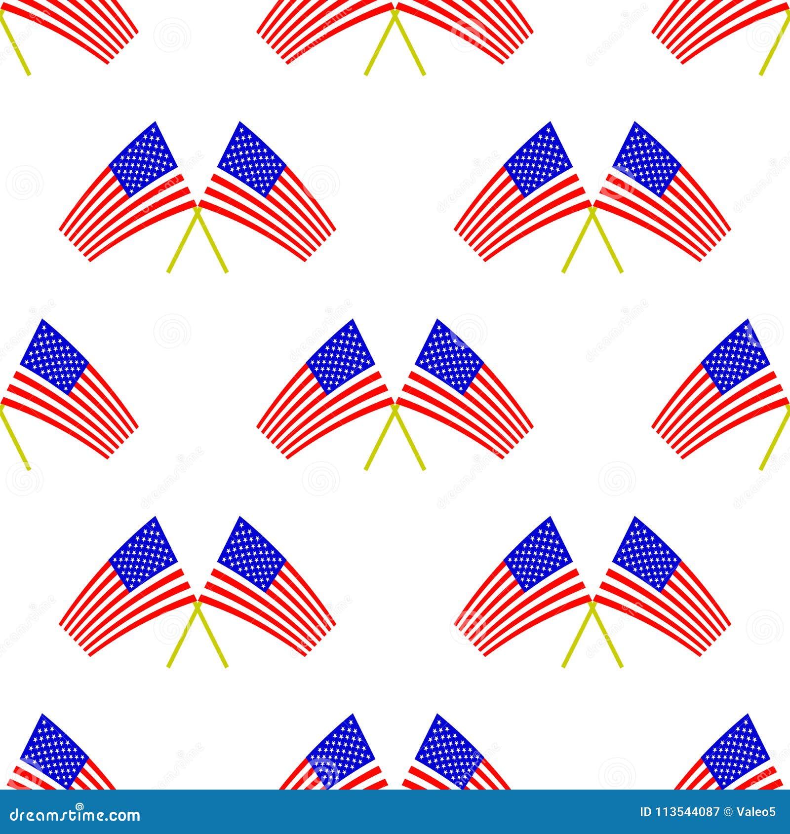 American Flag Seamless Pattern Stock Illustration - Illustration of ...