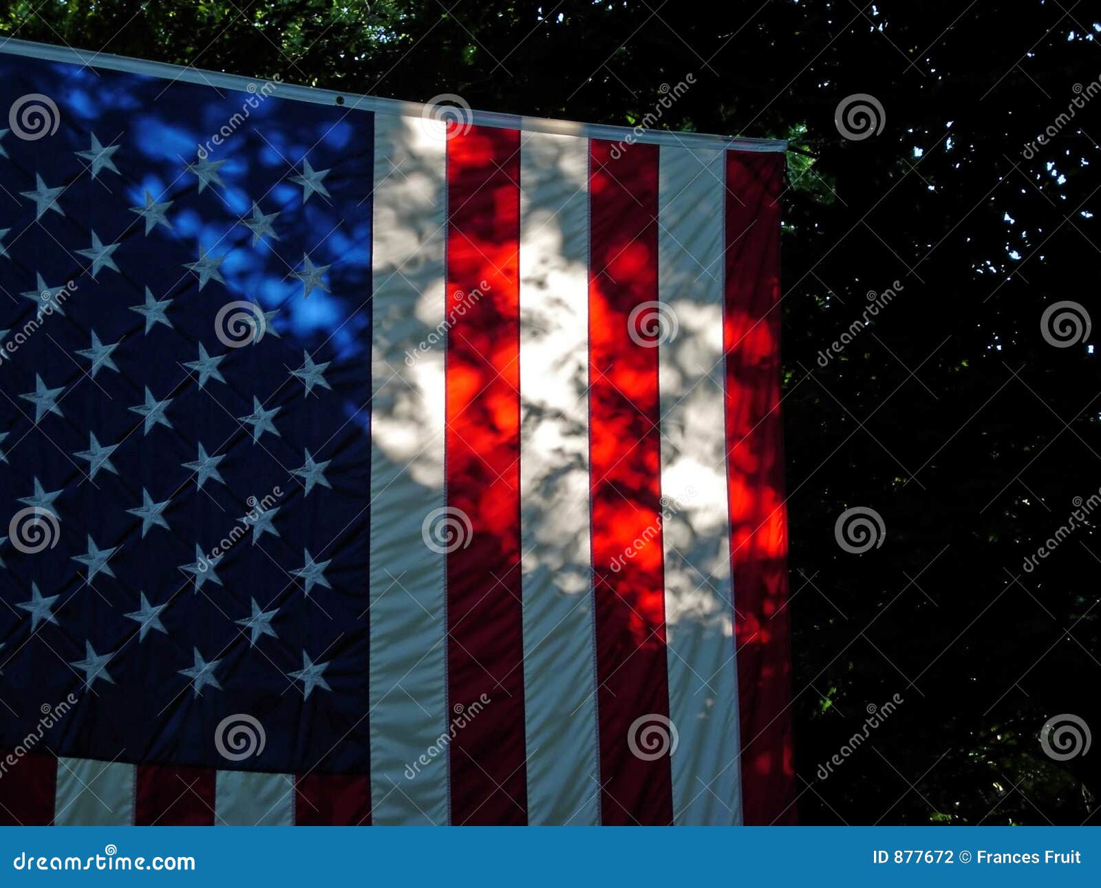 American flag in shadows stock photo. Image of blue, labor - 877672