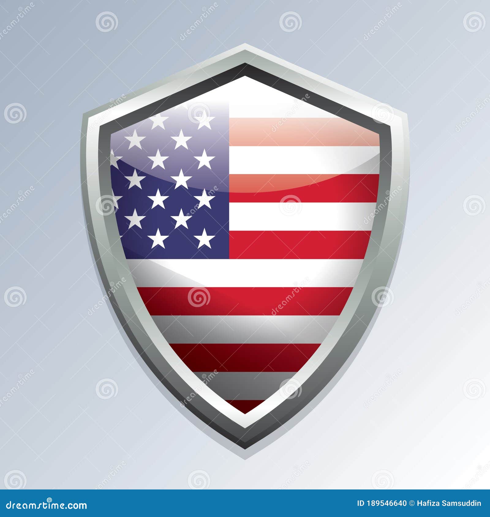American Flag Shield. Vector Illustration Decorative Design Stock Vector - Illustration of badge ...