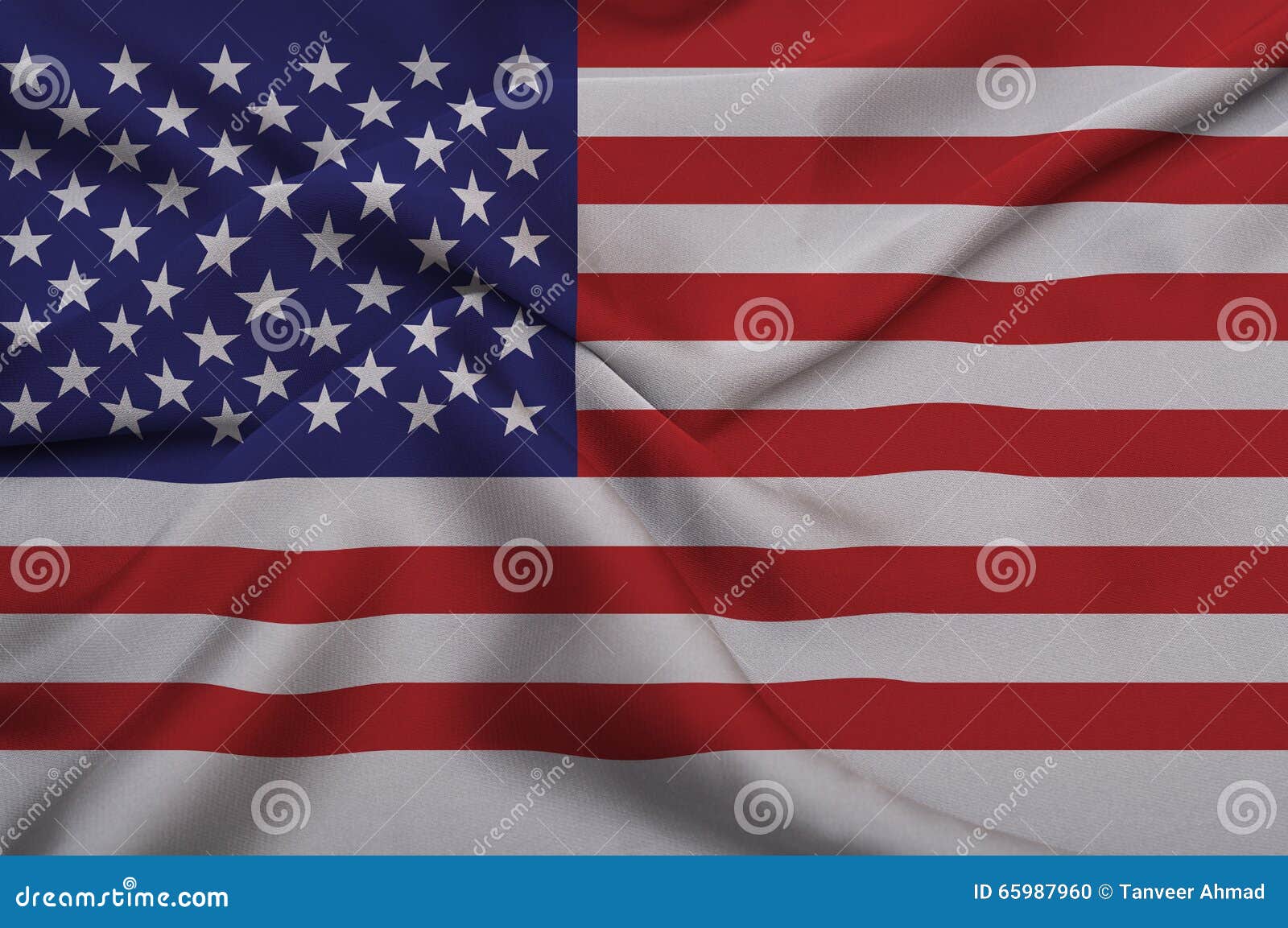 American Flag on Silk Fabric Stock Photo - Image of detail, ripple ...