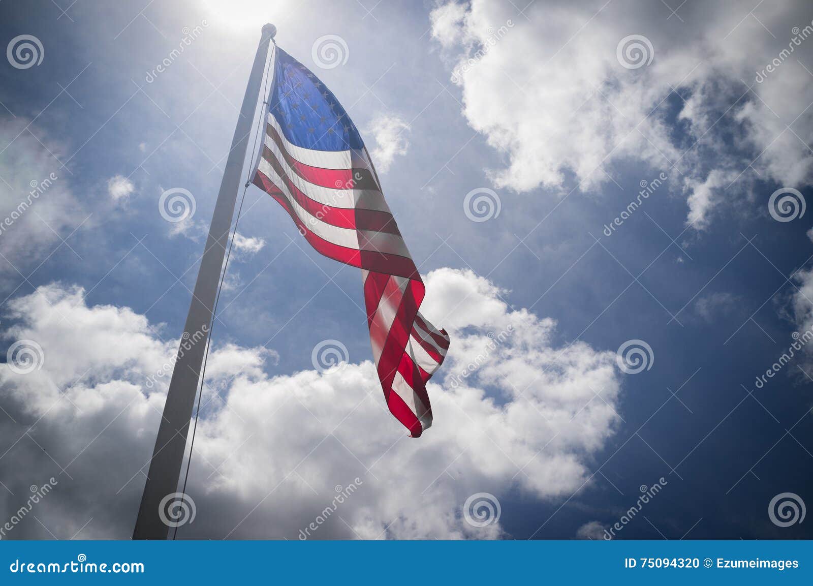 American Flag Sky stock photo. Image of wind, huge, holiday - 75094320