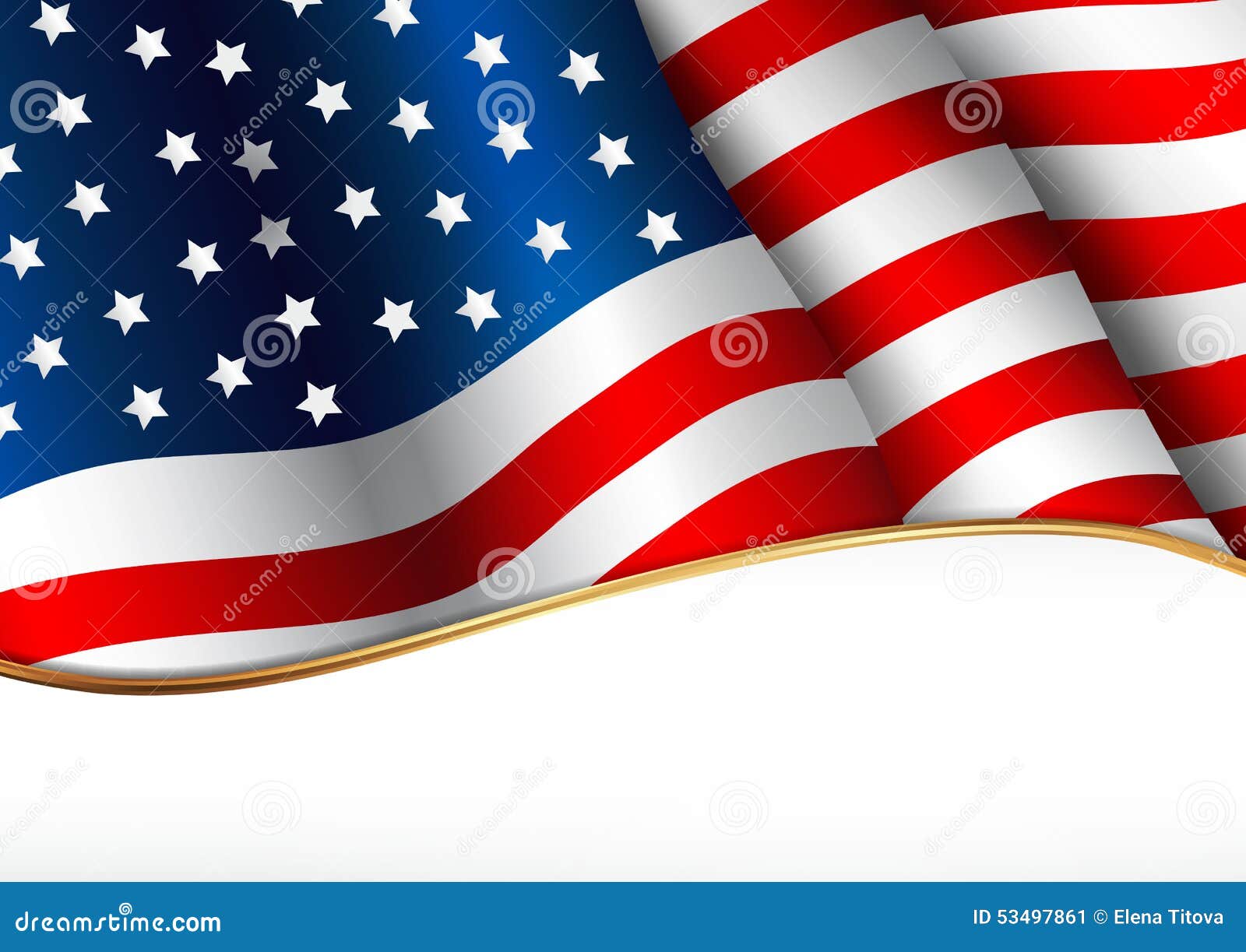 American flag stock vector. Illustration of symbol, space - 53497861