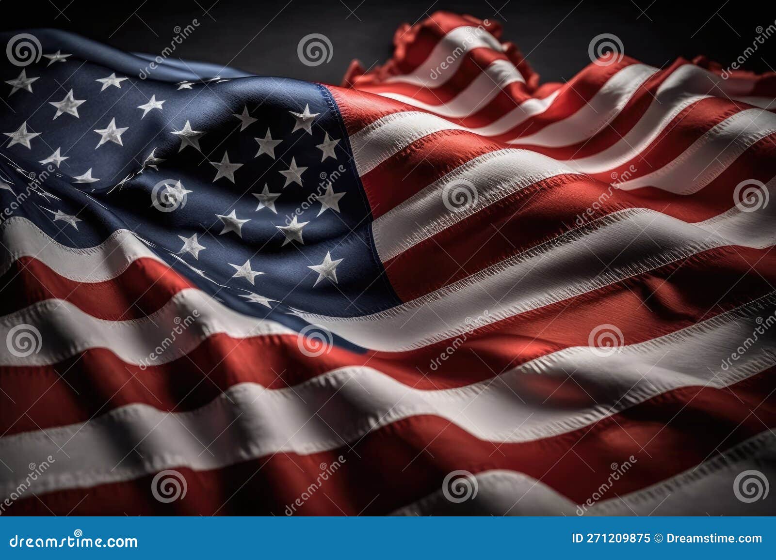 American Flag on a Subtle Soft Background Stock Illustration ...