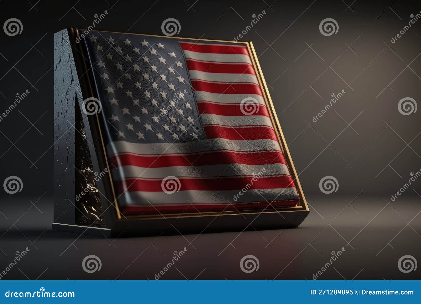 American Flag on a Subtle Soft Background Stock Illustration ...